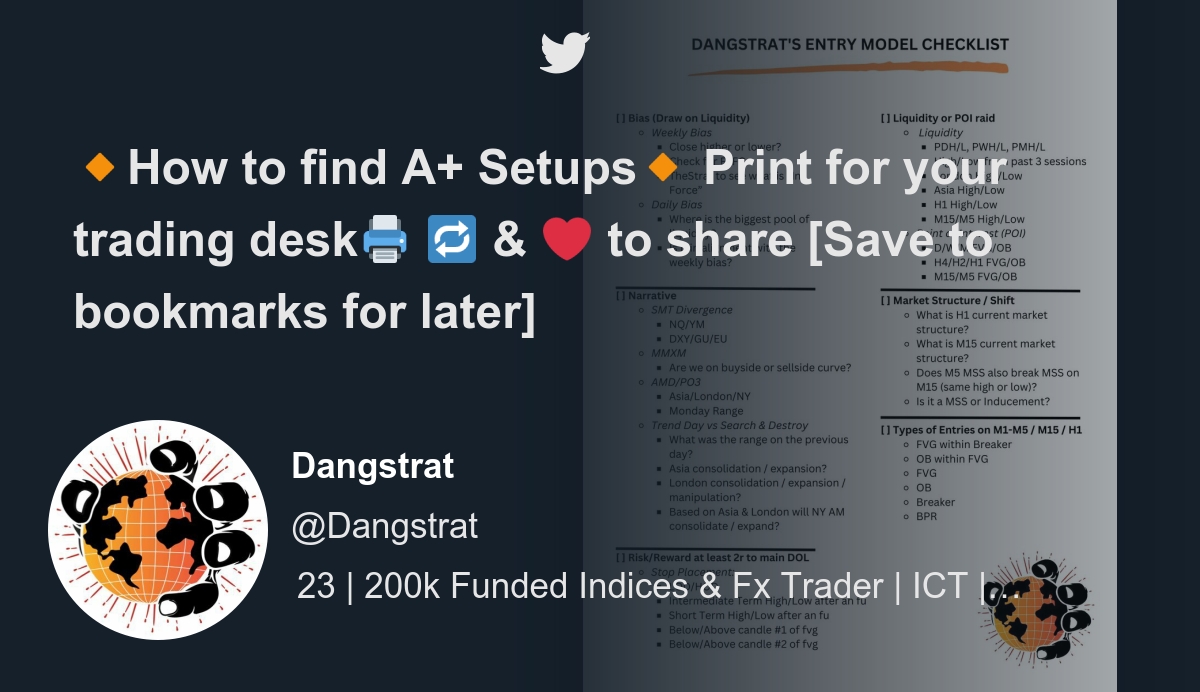 🔸How to find A+ Setups🔸 Print for your trading desk🖨️ 🔁 & ️ to share ...