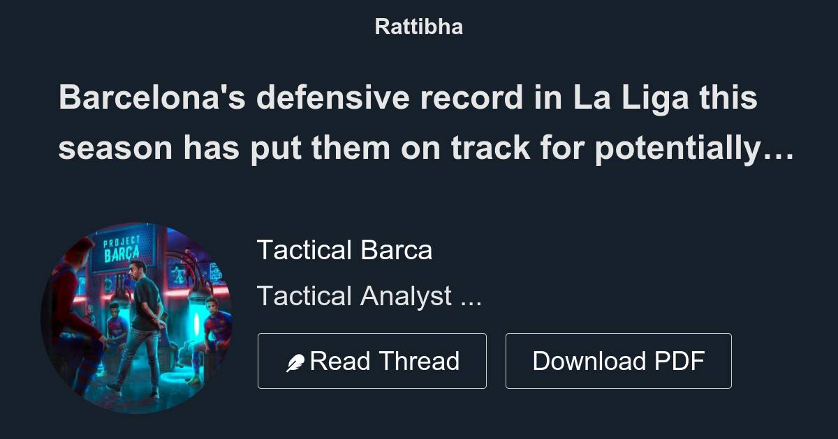 Barcelona's defensive record in La Liga this season has put them on ...