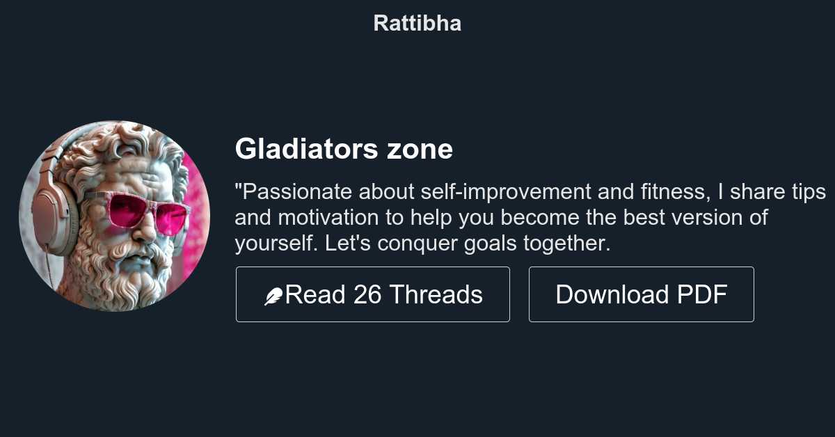 Threads from Gladiators zone - Rattibha