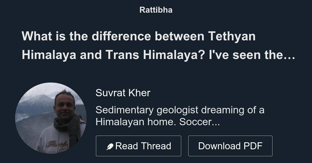 What is the difference between Tethyan Himalaya and Trans Himalaya? I ...