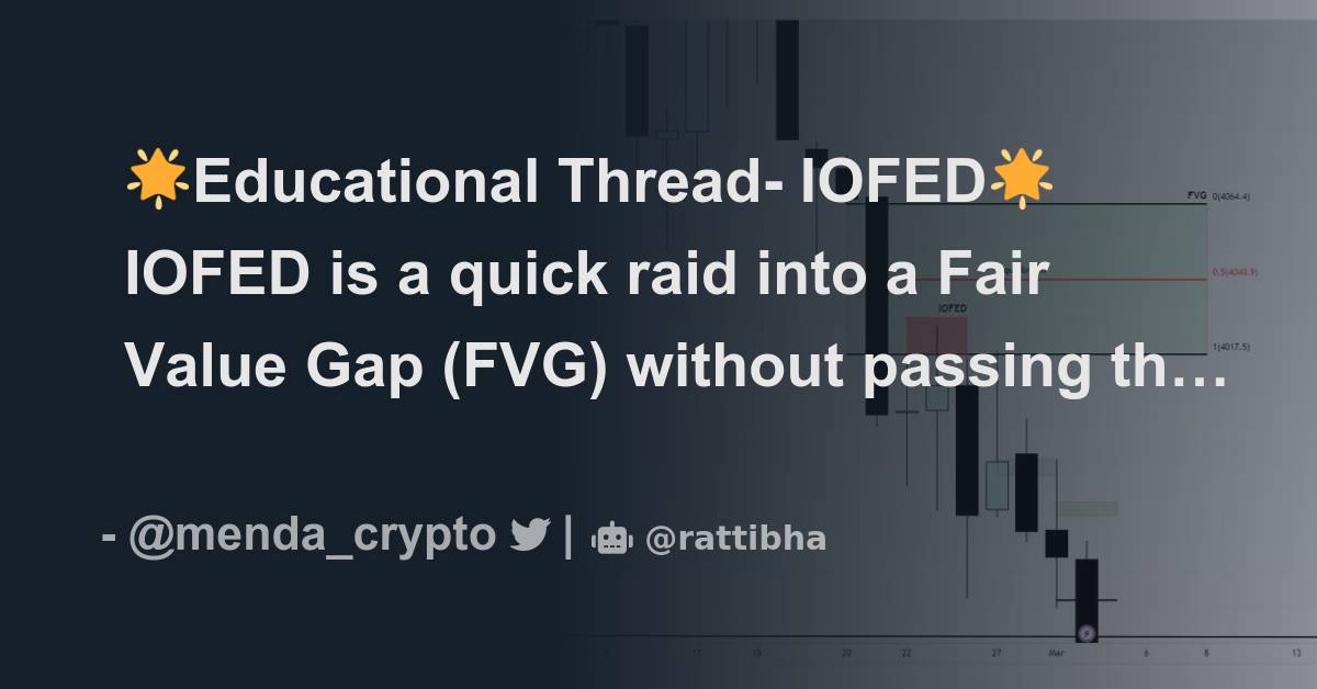 🌟Educational Thread- IOFED🌟 IOFED is a quick raid into a Fair Value Gap ...