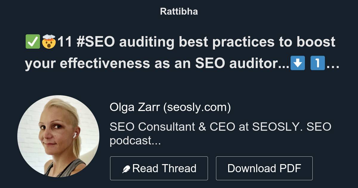 🤯11 #SEO auditing best practices to boost your effectiveness as an SEO ...