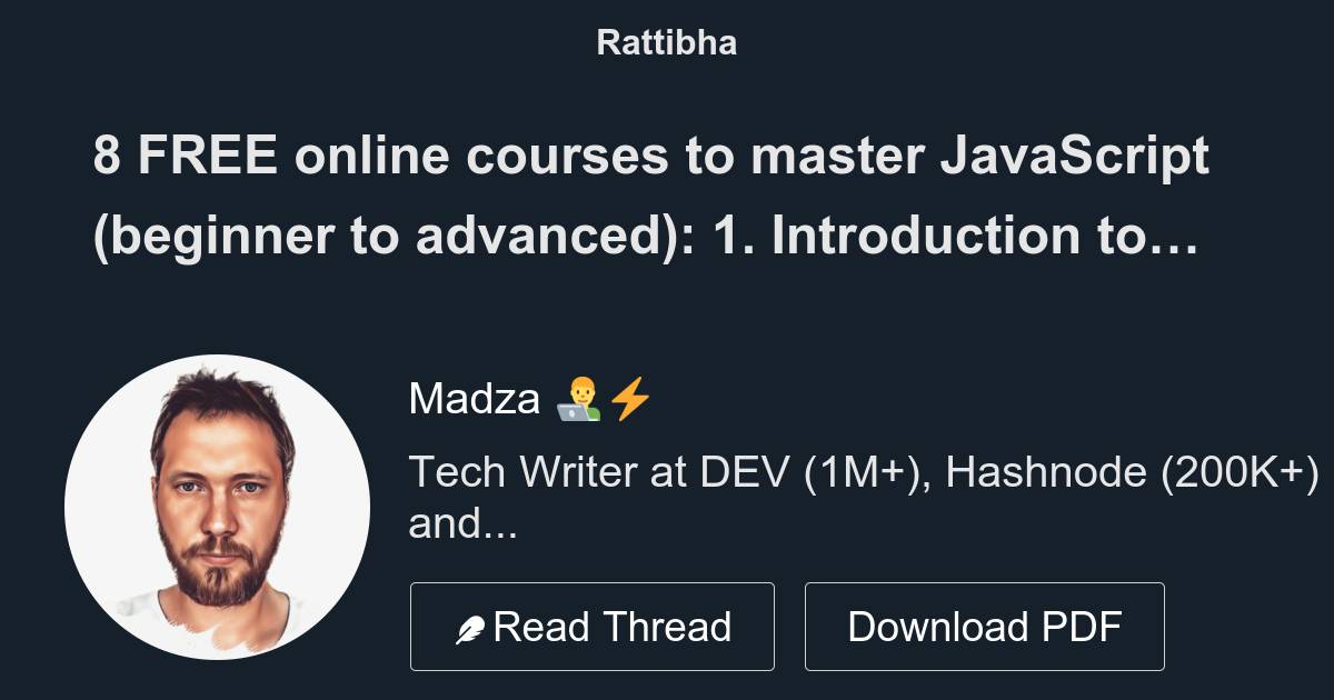 8 Free Online Courses To Master Javascript Beginner To Advanced