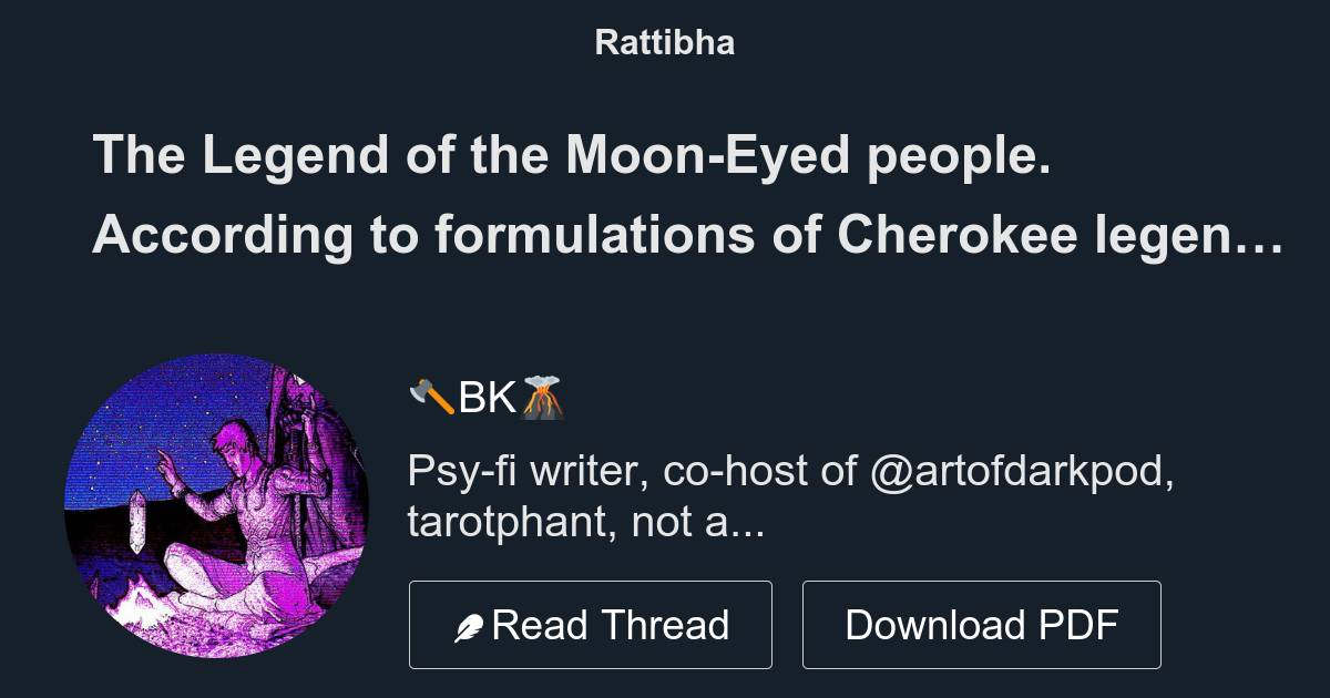 The Legend of the Moon-Eyed people. According to formulations of ...