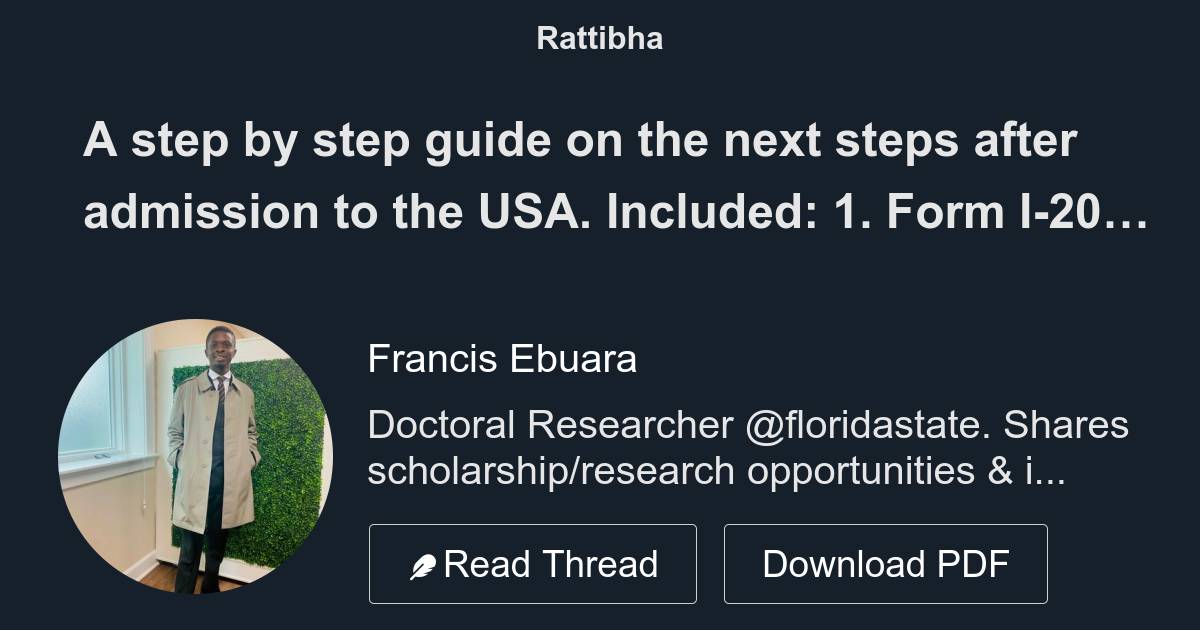 A step by step guide on the next steps after admission to the USA ...