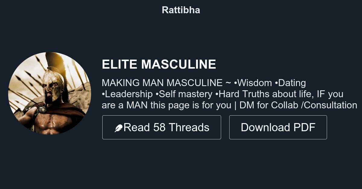 Threads from ELITE MASCULINE - Rattibha