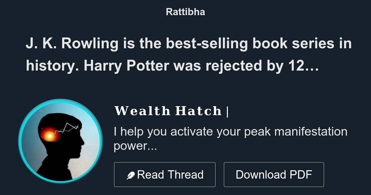 J. K. Rowling is the best-selling book series in history. Harry Potter ...