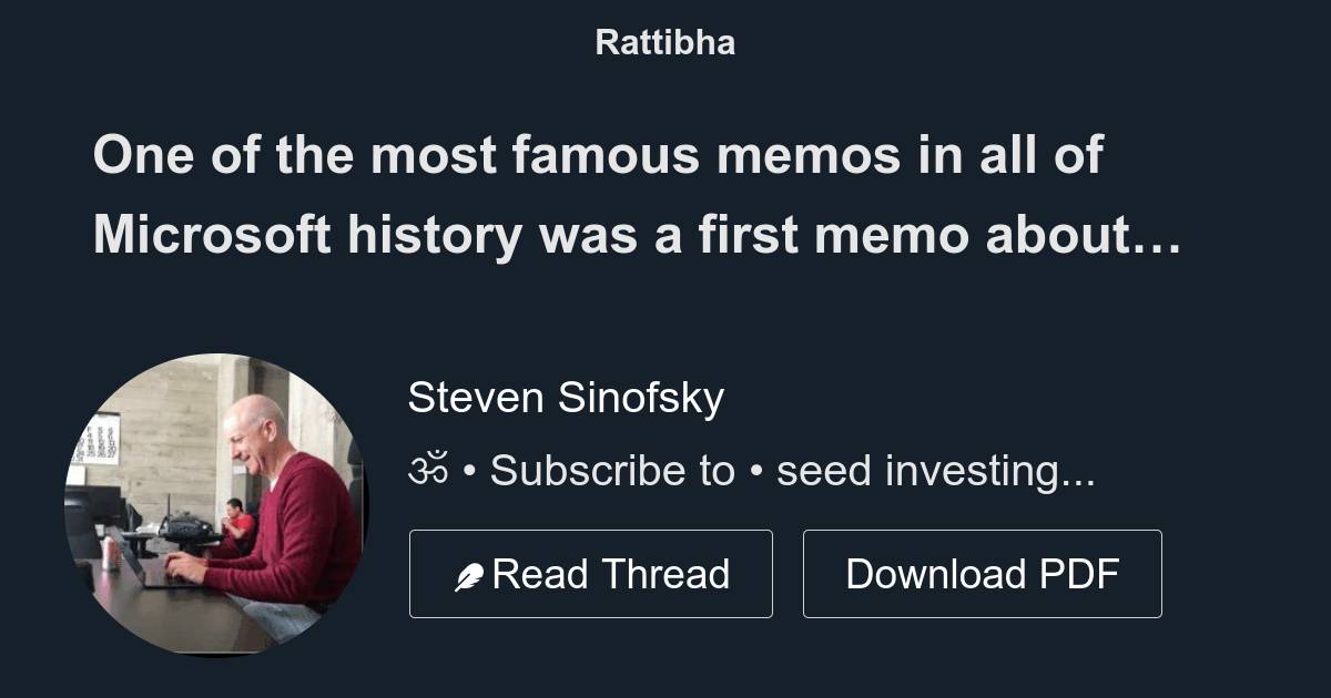 One of the most famous memos in all of Microsoft history was a first memo about cost-cutting ...