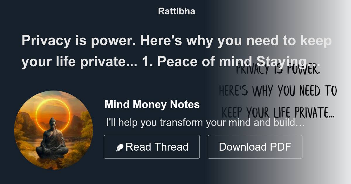 Privacy is power. Here's why you need to keep your life private ...