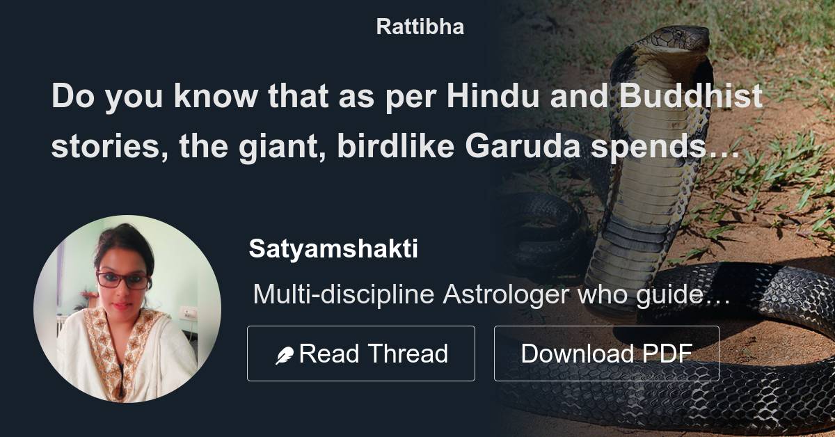 Do you know that as per Hindu and Buddhist stories, the giant, birdlike ...