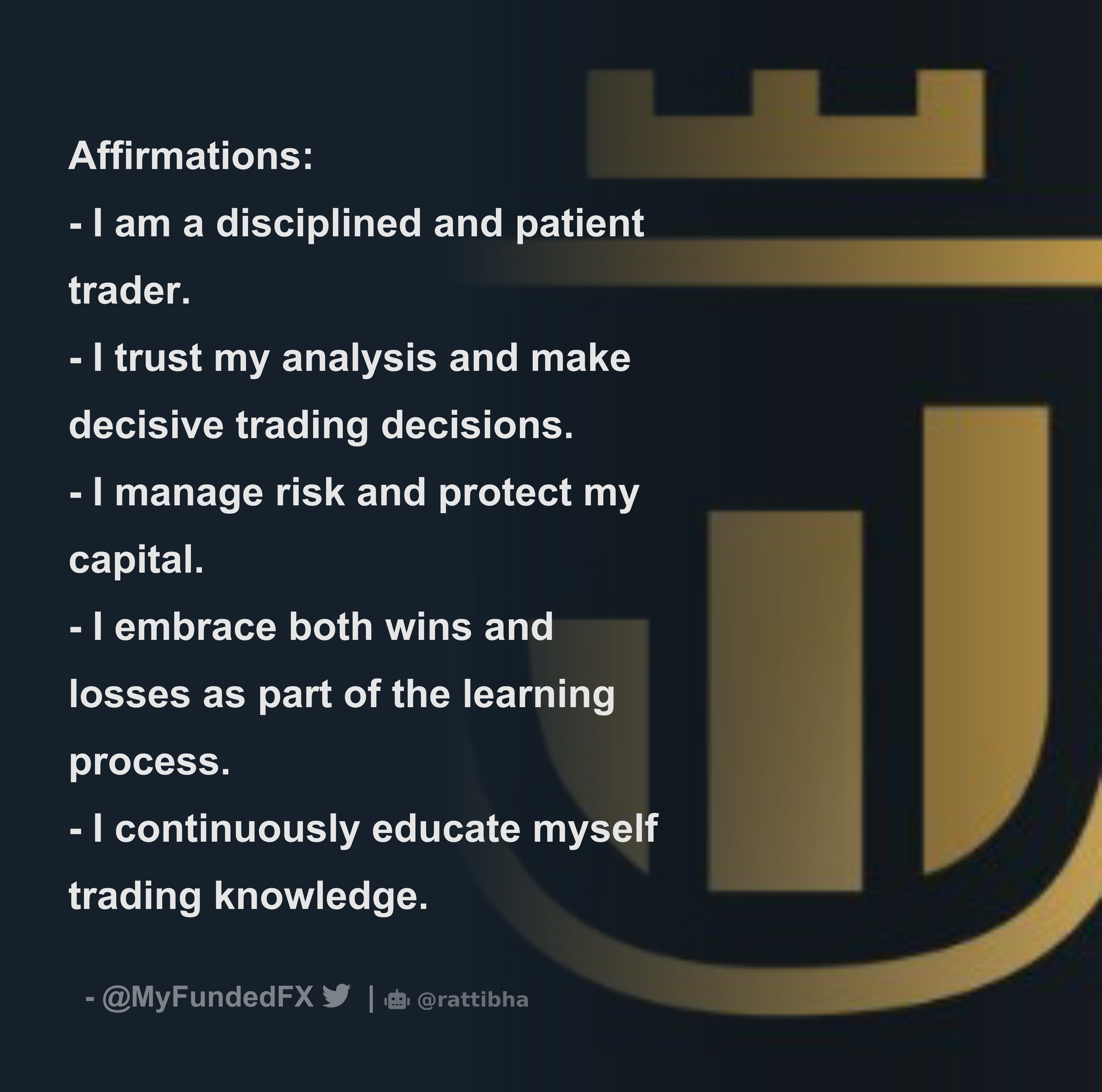 Affirmations: - I am a disciplined and patient trader. - I trust my analysis and make decisive ...