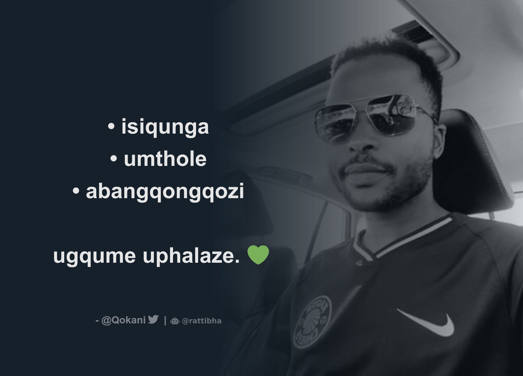 isiqunga • umthole • abangqongqozi ugqume uphalaze. 💚 - Download Tweet ...