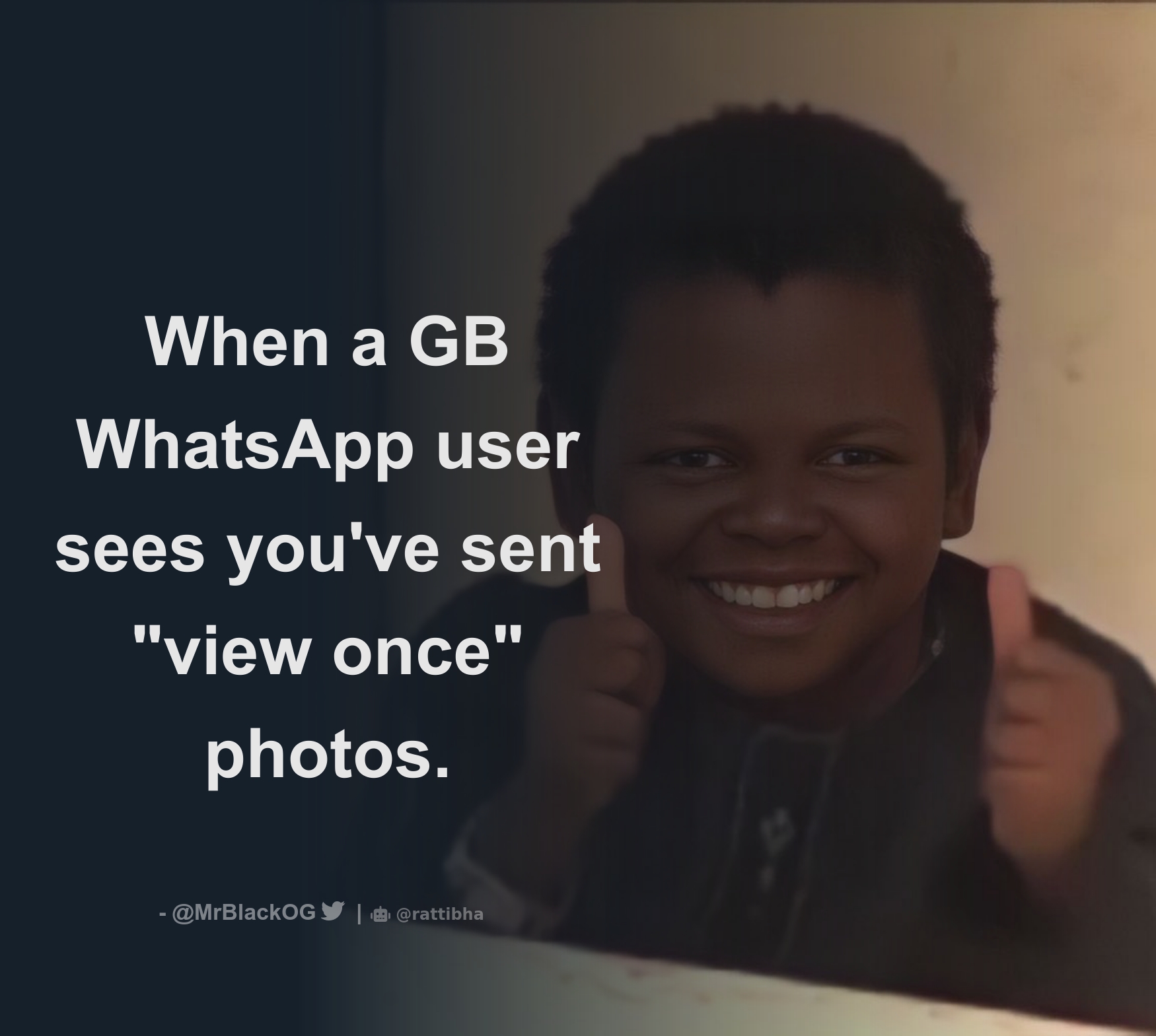 When a GB WhatsApp user sees you've sent "view once" photos. - Thread ...