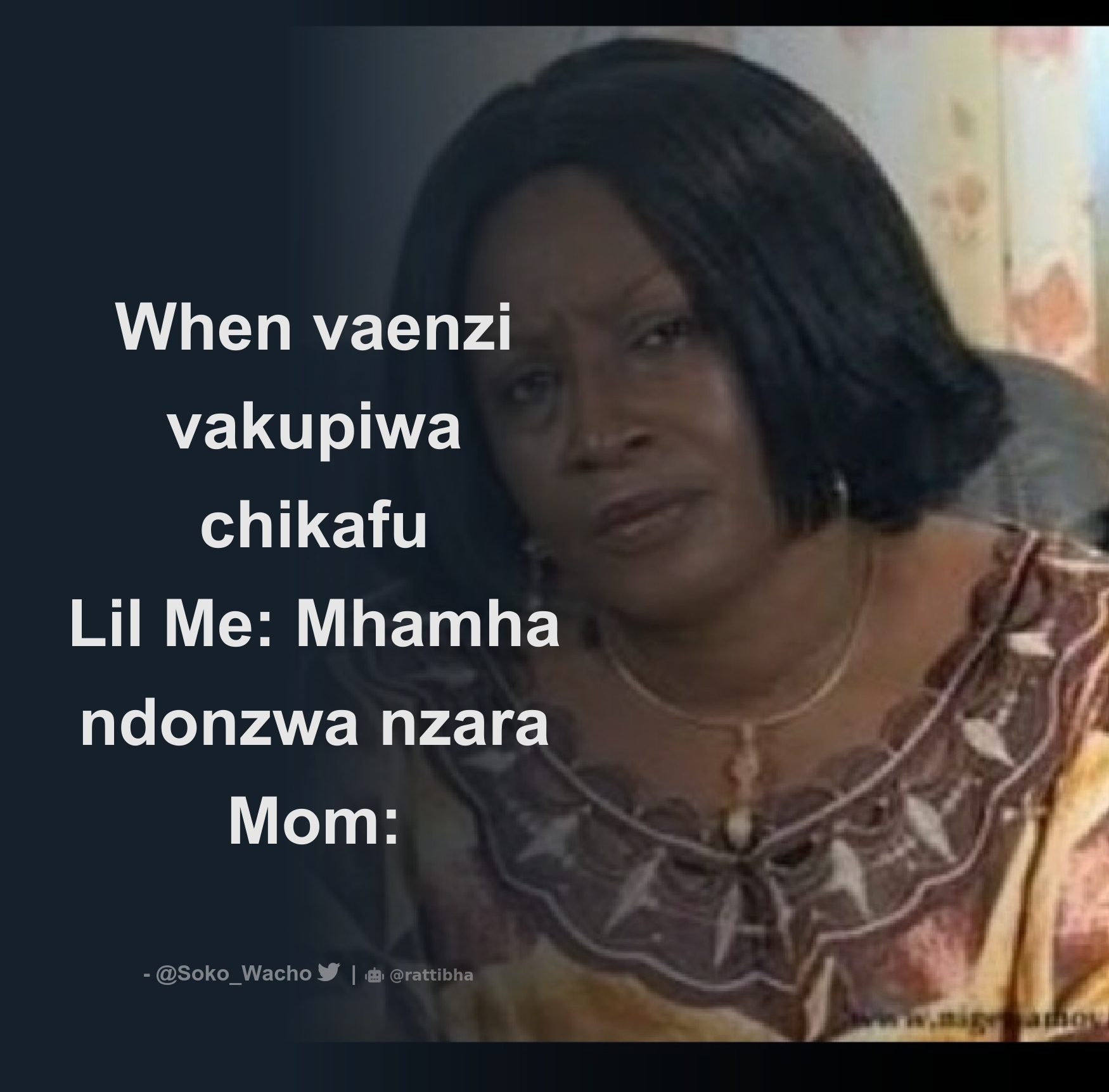 When vaenzi vakupiwa chikafu Lil Me: Mhamha ndonzwa nzara Mom: - Thread ...