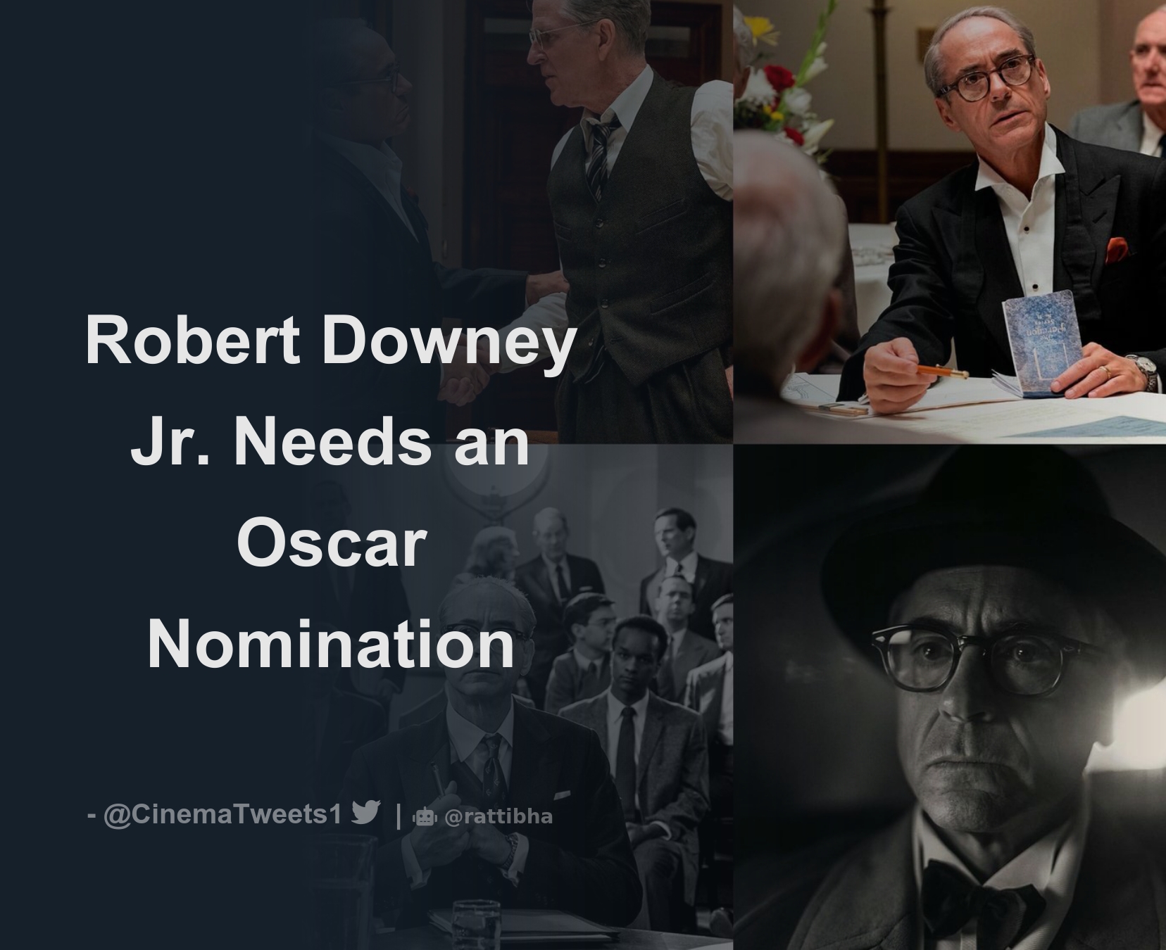 Robert Downey Jr. Needs an Oscar Nomination - Download Tweet Image from ...