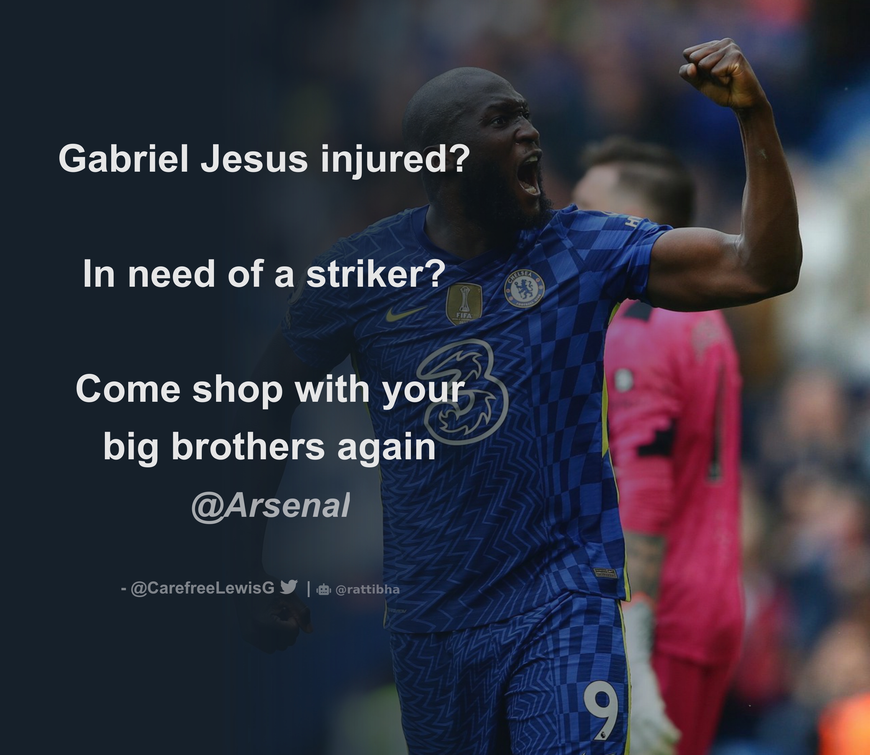 Gabriel Jesus injured? In need of a striker? Come shop with your big ...