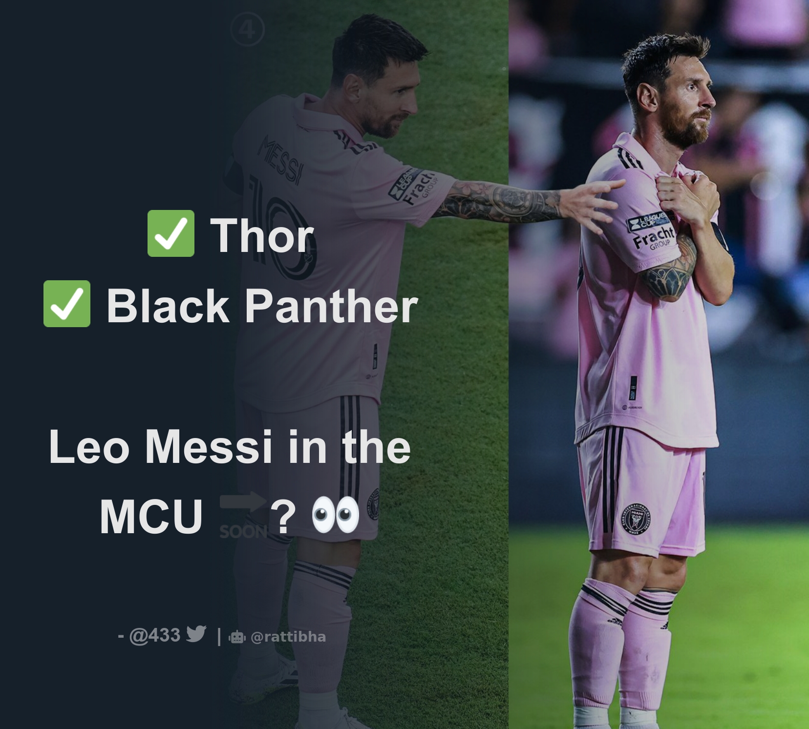 Thor Black Panther Leo Messi in the MCU 🔜? 👀 - Download Tweet Image ...