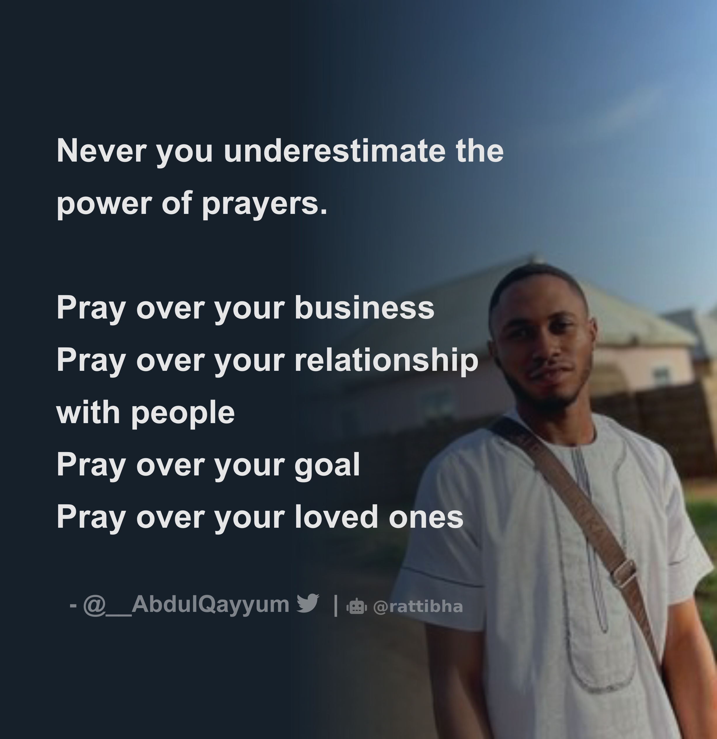 Never you underestimate the power of prayers. Pray over your business ...