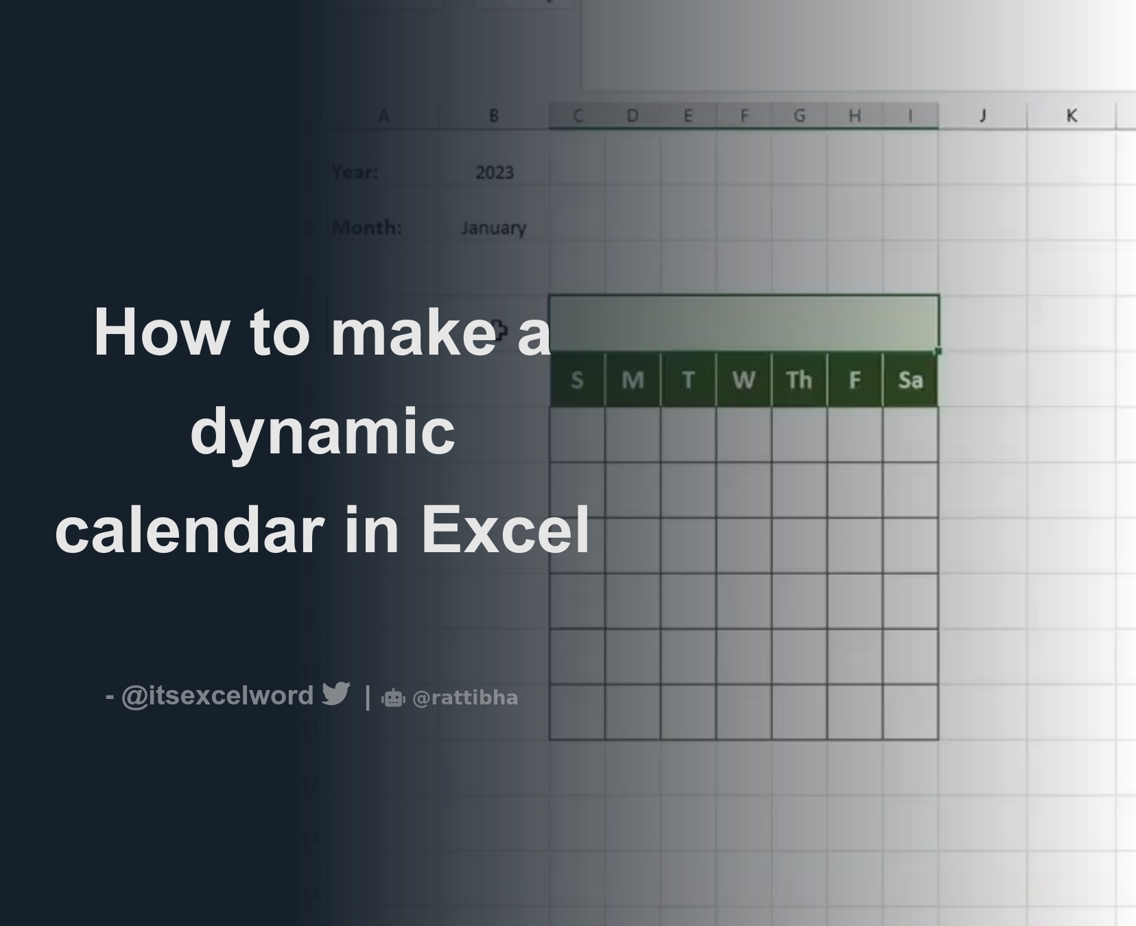 How To Make A Dynamic Calendar In Excel Thread From Excel Tips