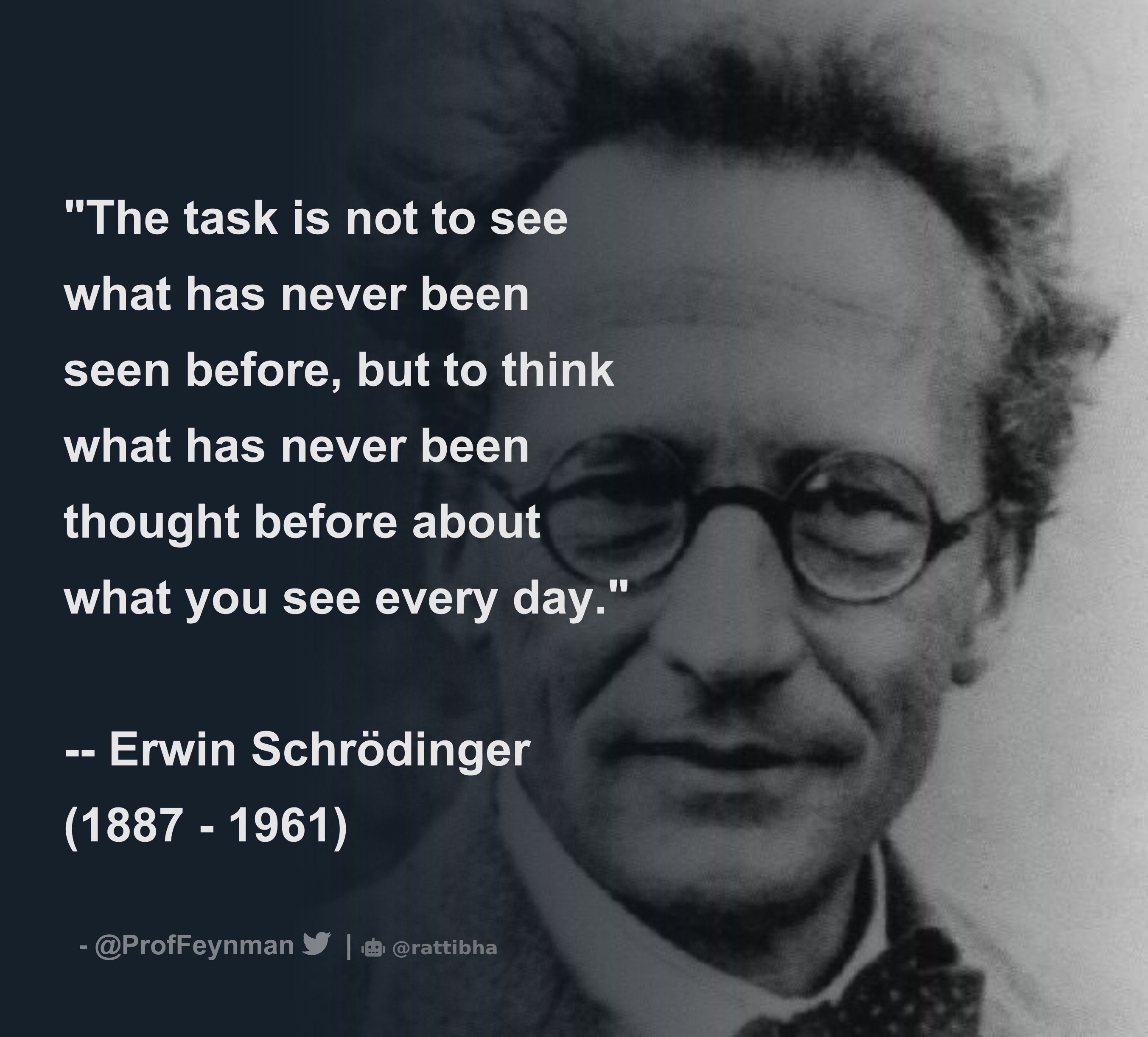 "The task is not to see what has never been seen before, but to think ...