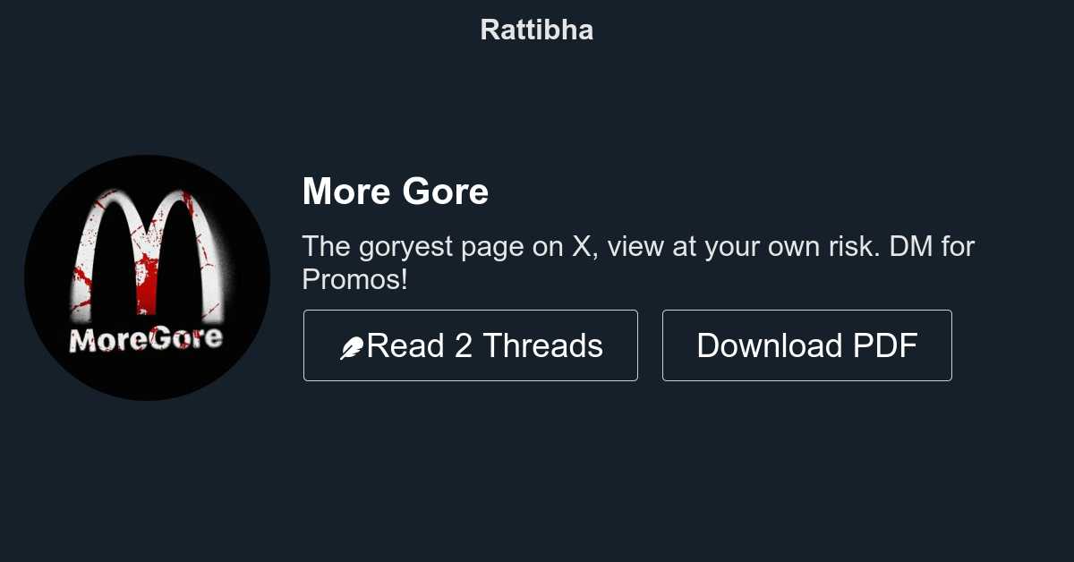 Threads from More Gore - Rattibha