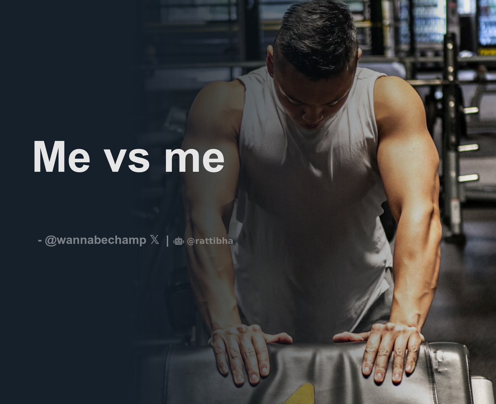 Me vs me - Download Tweet Image from Dan Cheung @wannabechamp - Rattibha