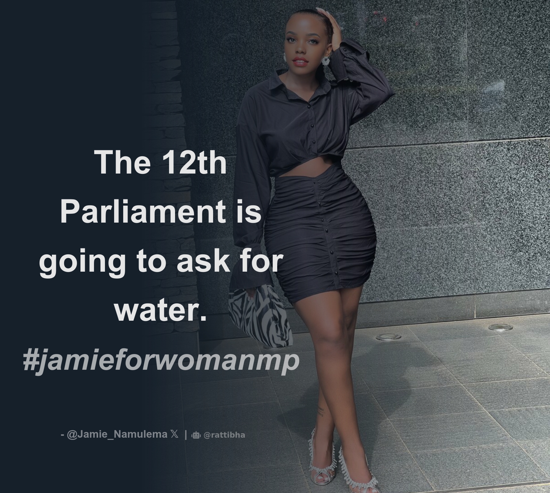 The 12th Parliament is going to ask for water.#jamieforwomanmp ...