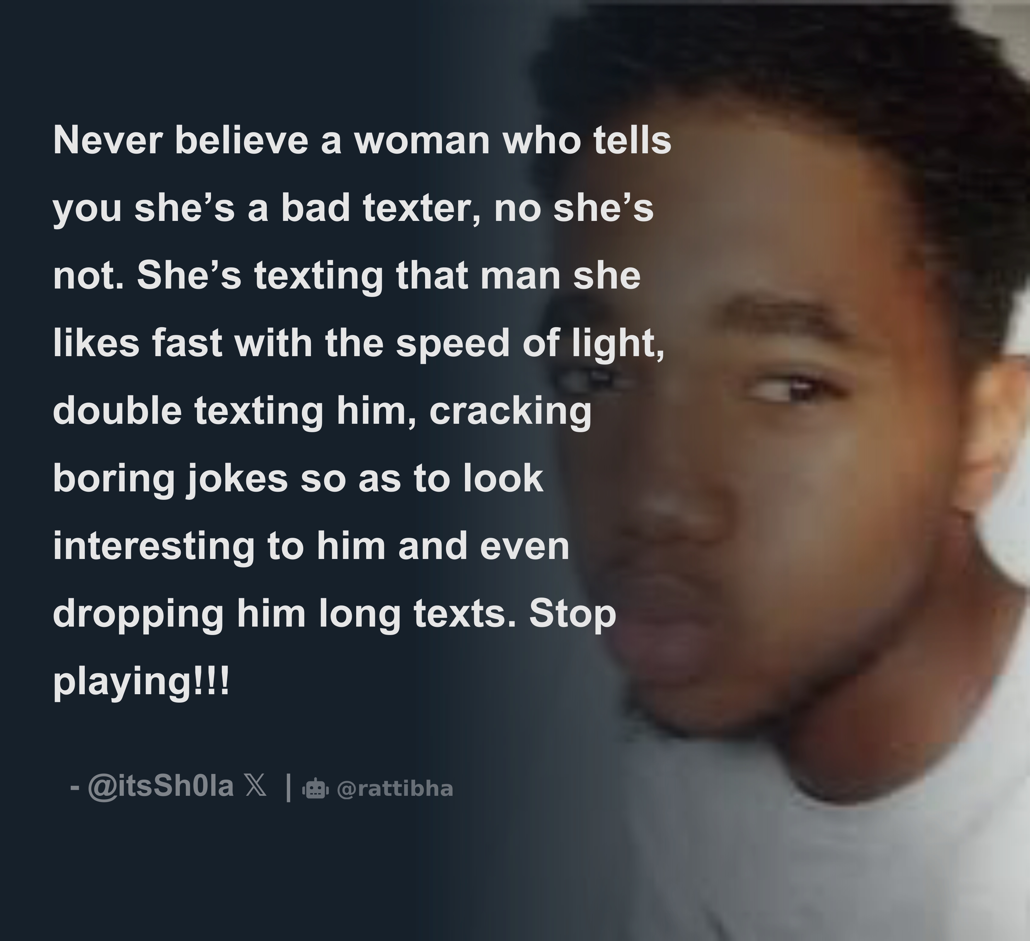 Never believe a woman who tells you she’s a bad texter, no she’s not ...