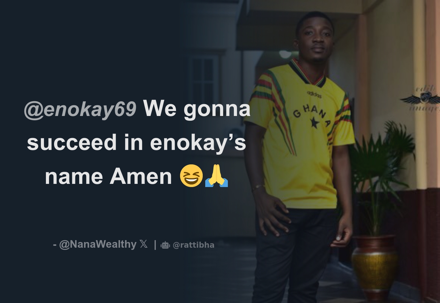 @enokay69 We gonna succeed in enokay’s name Amen 😆🙏 - Download Tweet ...