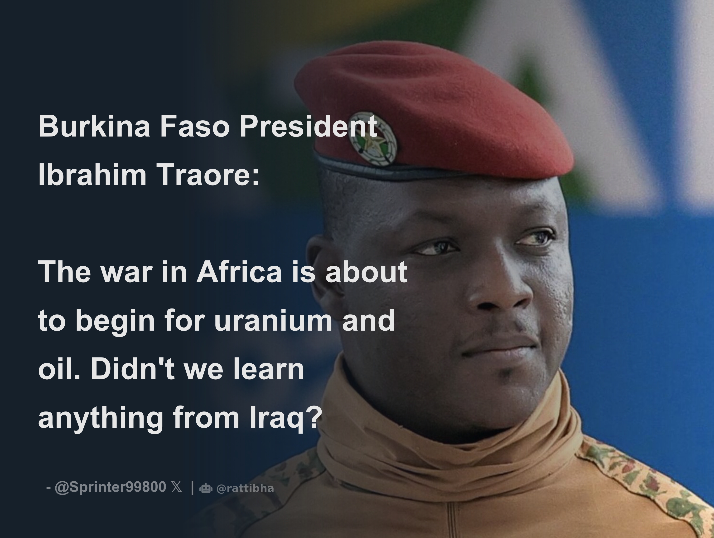 Burkina Faso President Ibrahim Traore: The war in Africa is about to ...