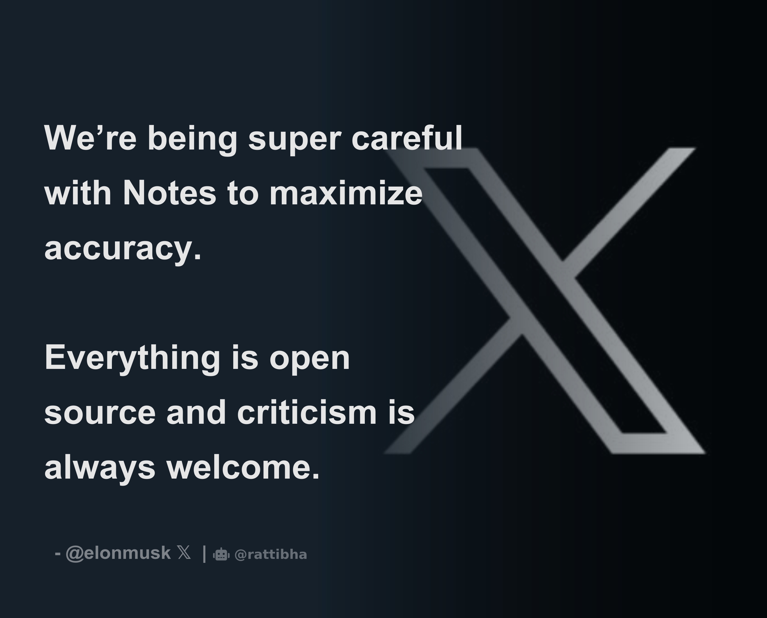 We’re being super careful with Notes to maximize accuracy. Everything ...