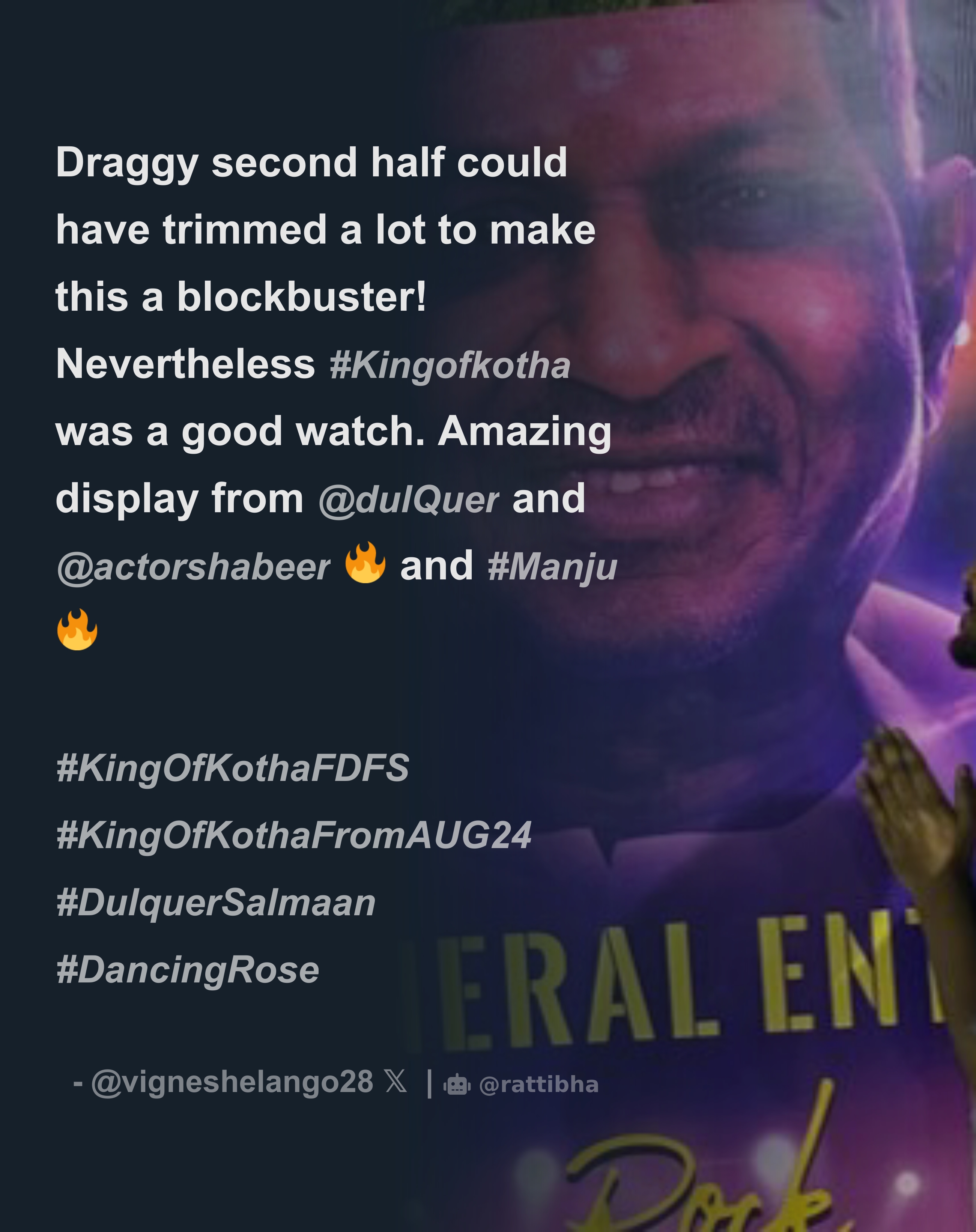 Draggy second half could have trimmed a lot to make this a blockbuster! Nevertheless # ...