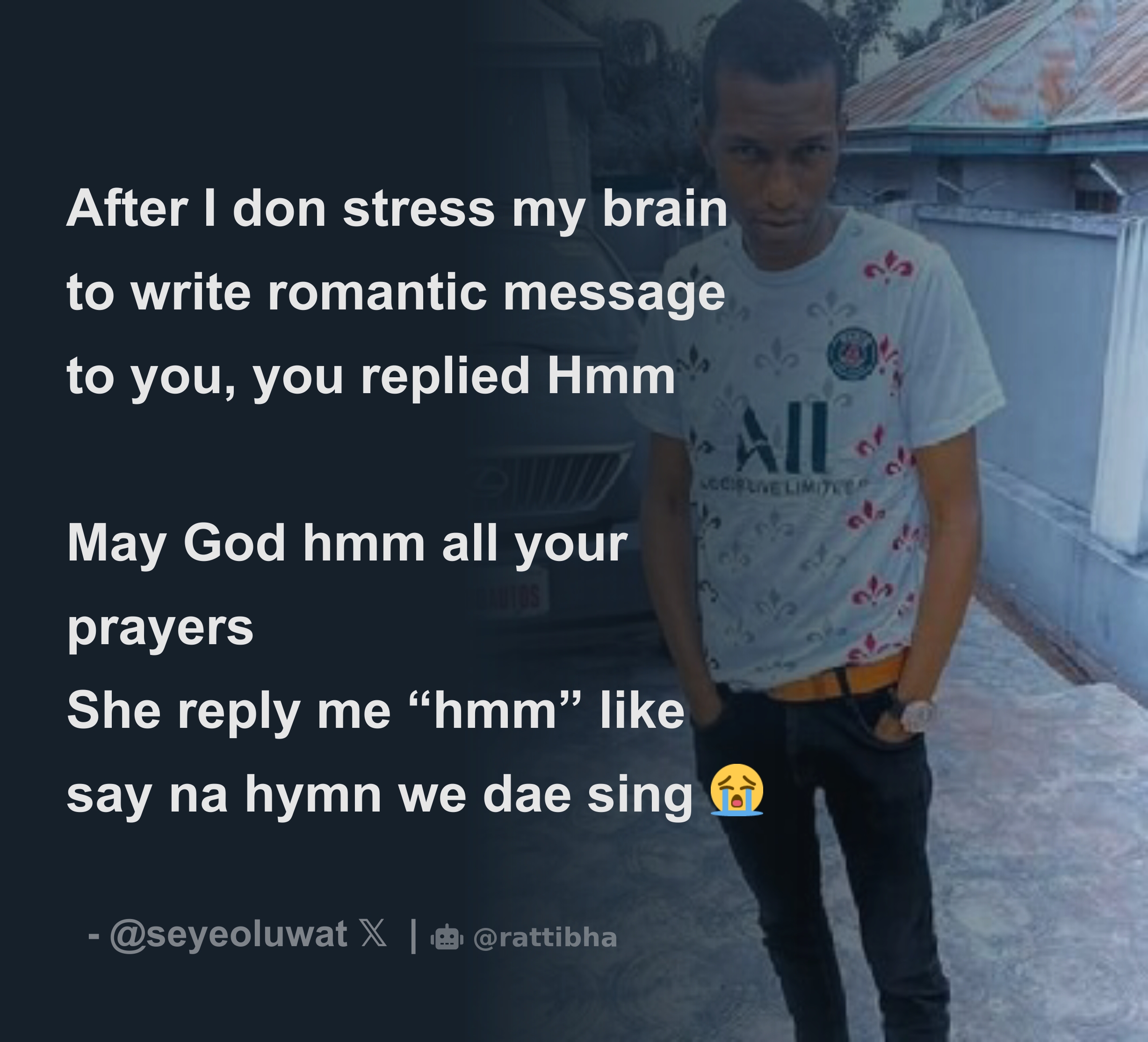 After I don stress my brain to write romantic message to you, you ...