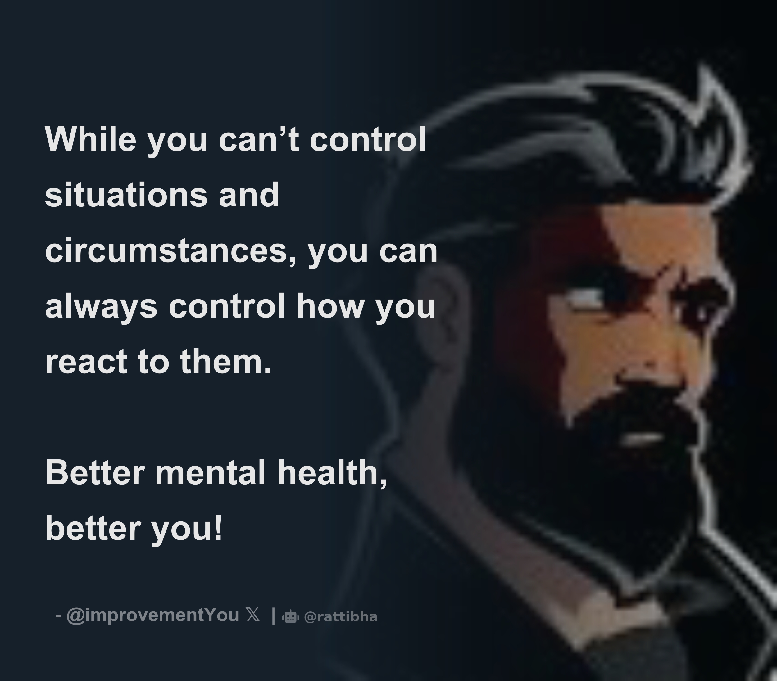 While you can’t control situations and circumstances, you can always ...