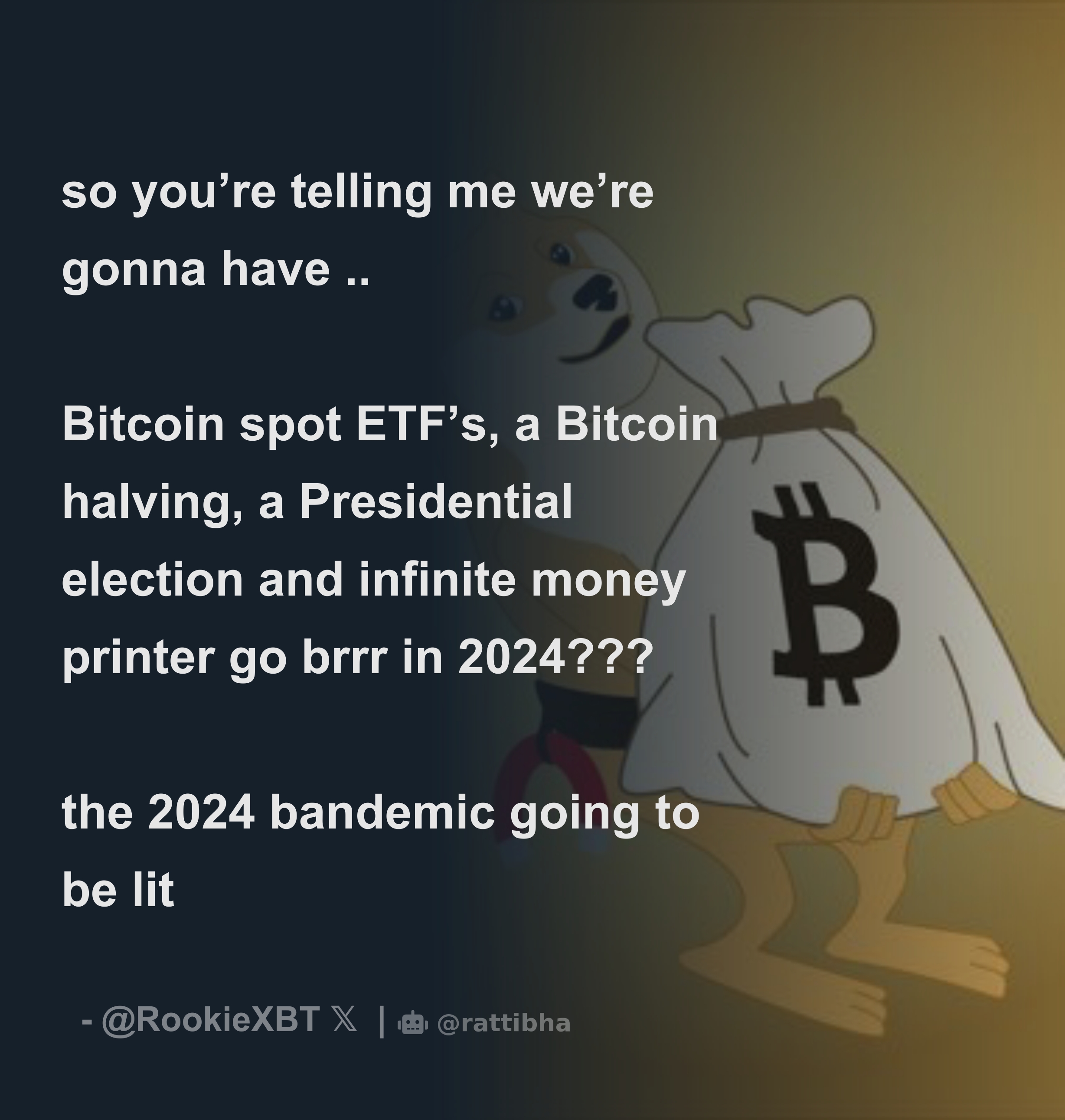 so you’re telling me we’re gonna have .. Bitcoin spot ETF’s, a Bitcoin ...