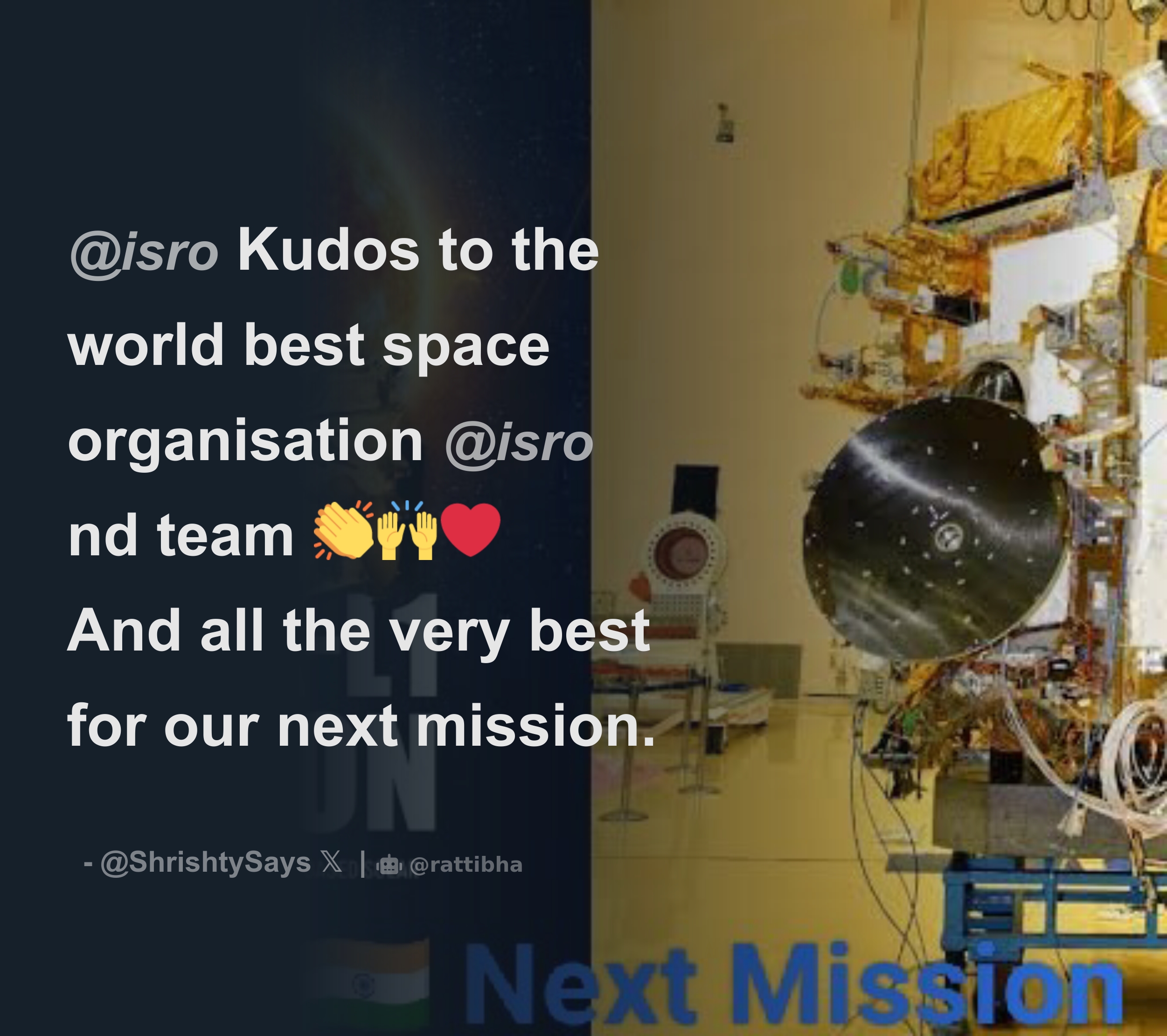 @isro Kudos to the world best space organisation @isro nd team 👏🙌 ️ And ...