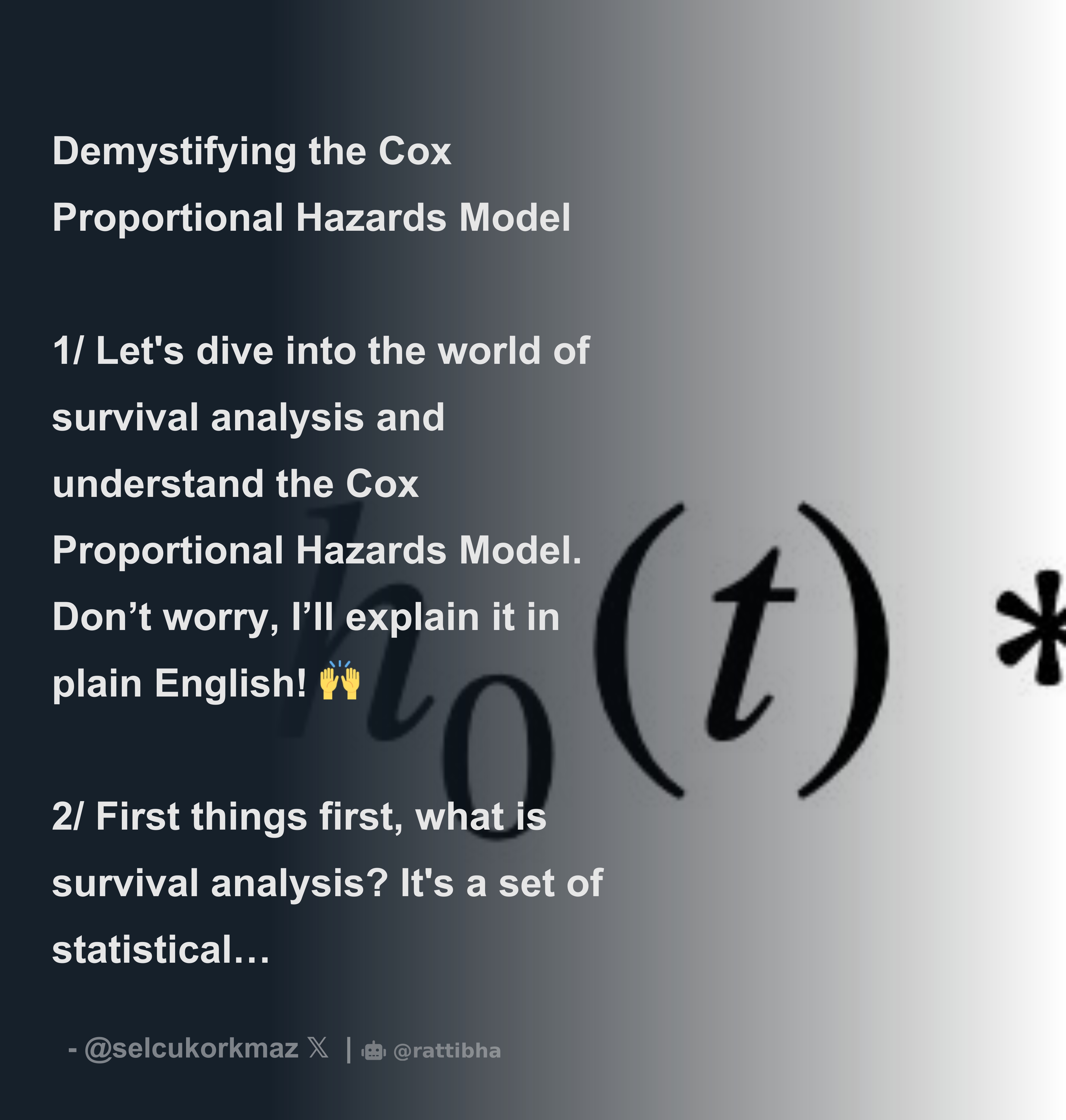 Demystifying the Cox Proportional Hazards Model 1/ Let's dive into the ...