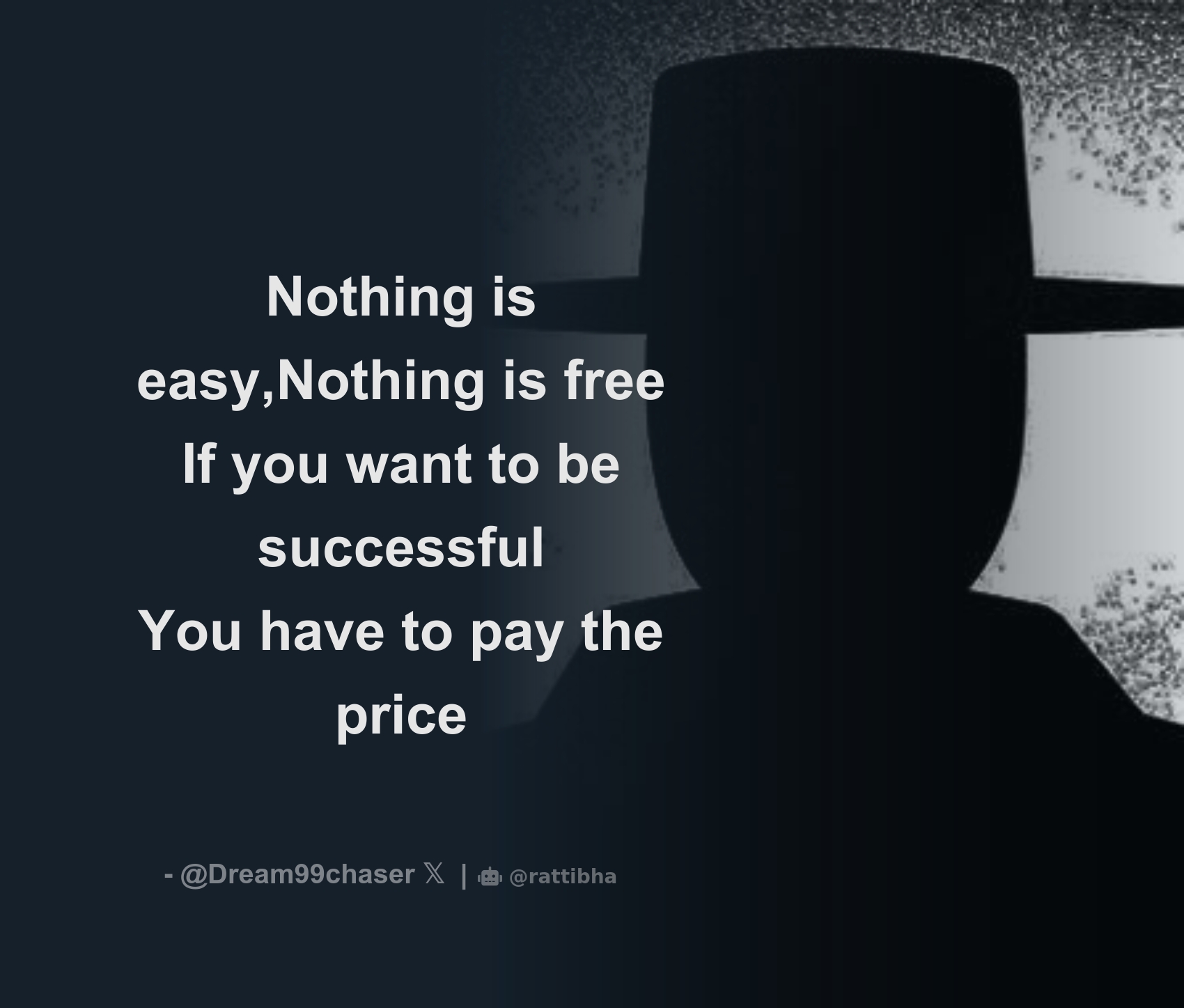 Nothing is easy,Nothing is free If you want to be successful You have ...