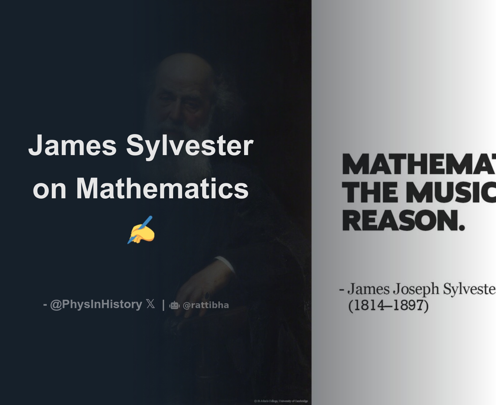James Sylvester on Mathematics ️ - Download Tweet Image from Physics In ...