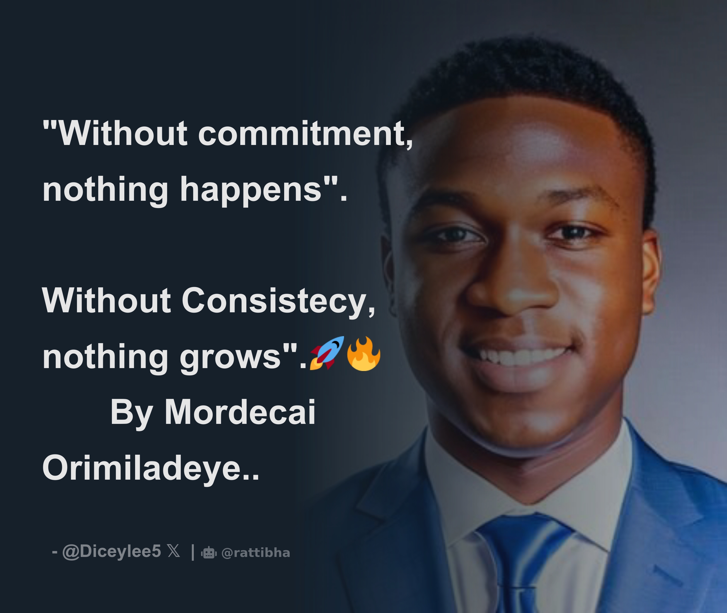 "Without commitment, nothing happens". Without Consistecy, nothing ...