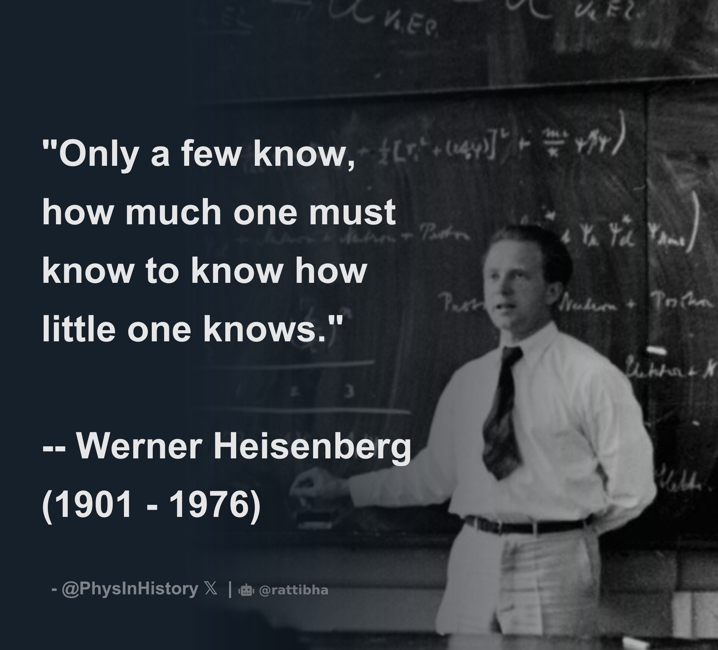 "Only a few know, how much one must know to know how little one knows ...