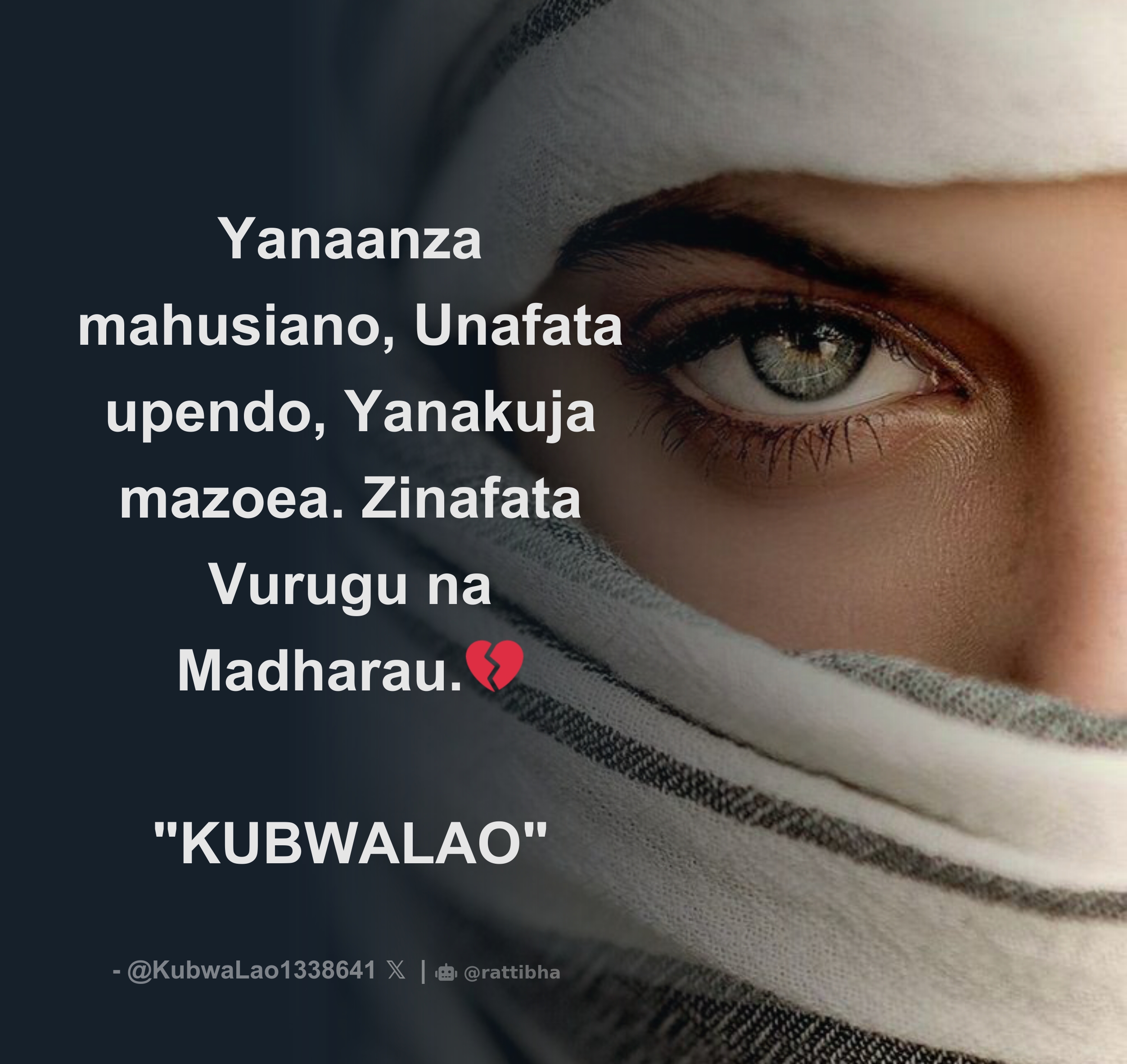 Yanaanza mahusiano, Unafata upendo, Yanakuja mazoea. Zinafata Vurugu na ...