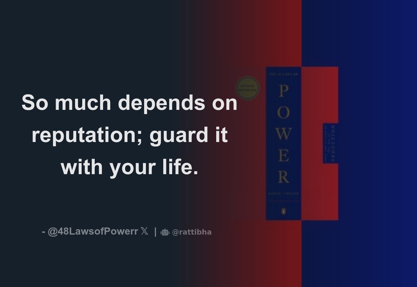 So much depends on reputation; guard it with your life. - Download ...