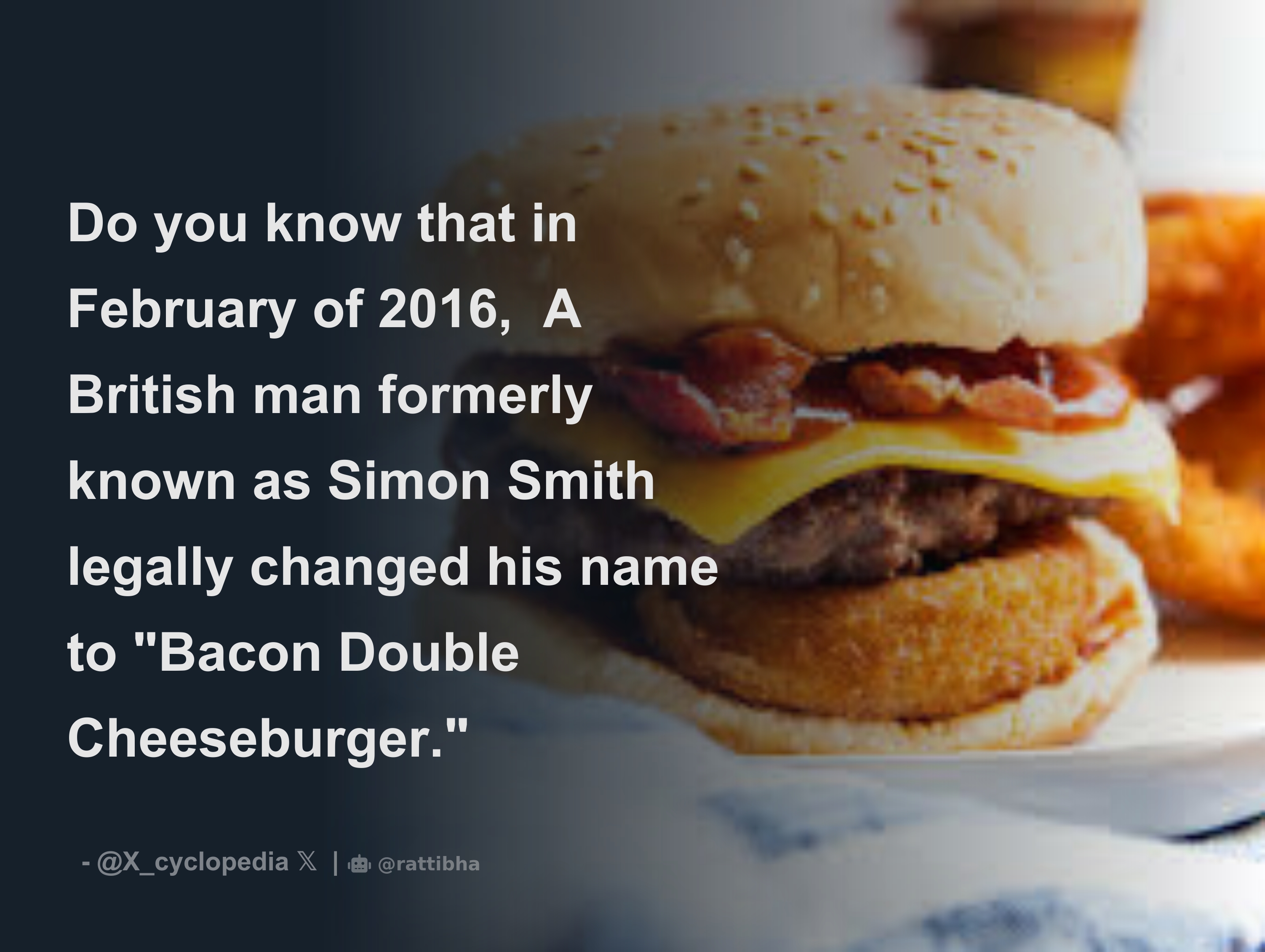 Do you know that in February of 2016, A British man formerly known as ...