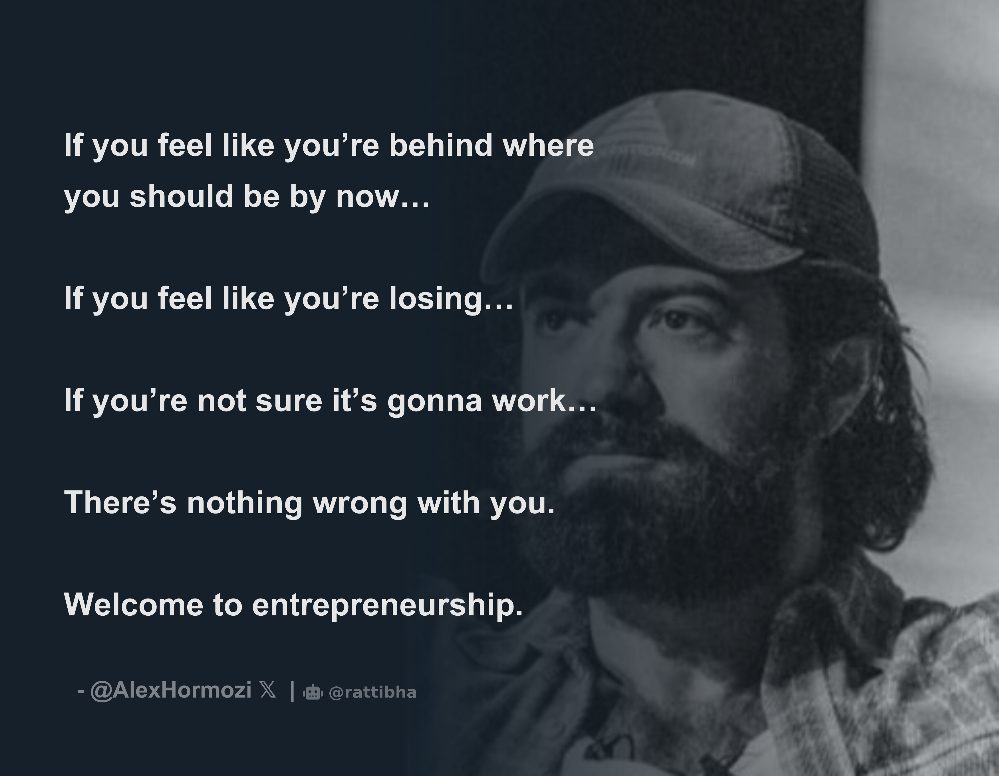 If you feel like you’re behind where you should be by now… If you feel like you’re losing… If ...