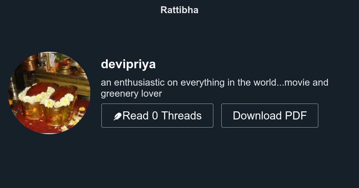 Threads from devipriya - Rattibha