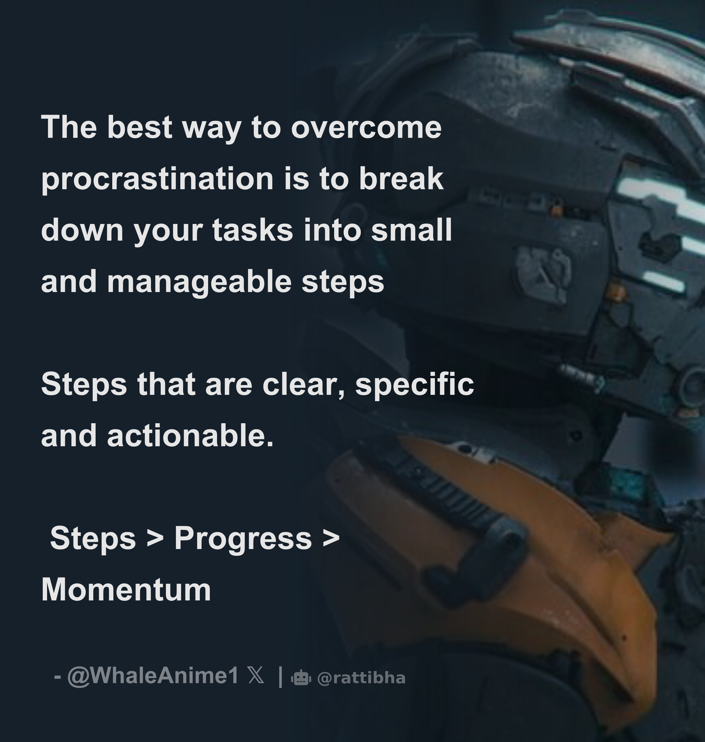 The best way to overcome procrastination is to break down your tasks ...