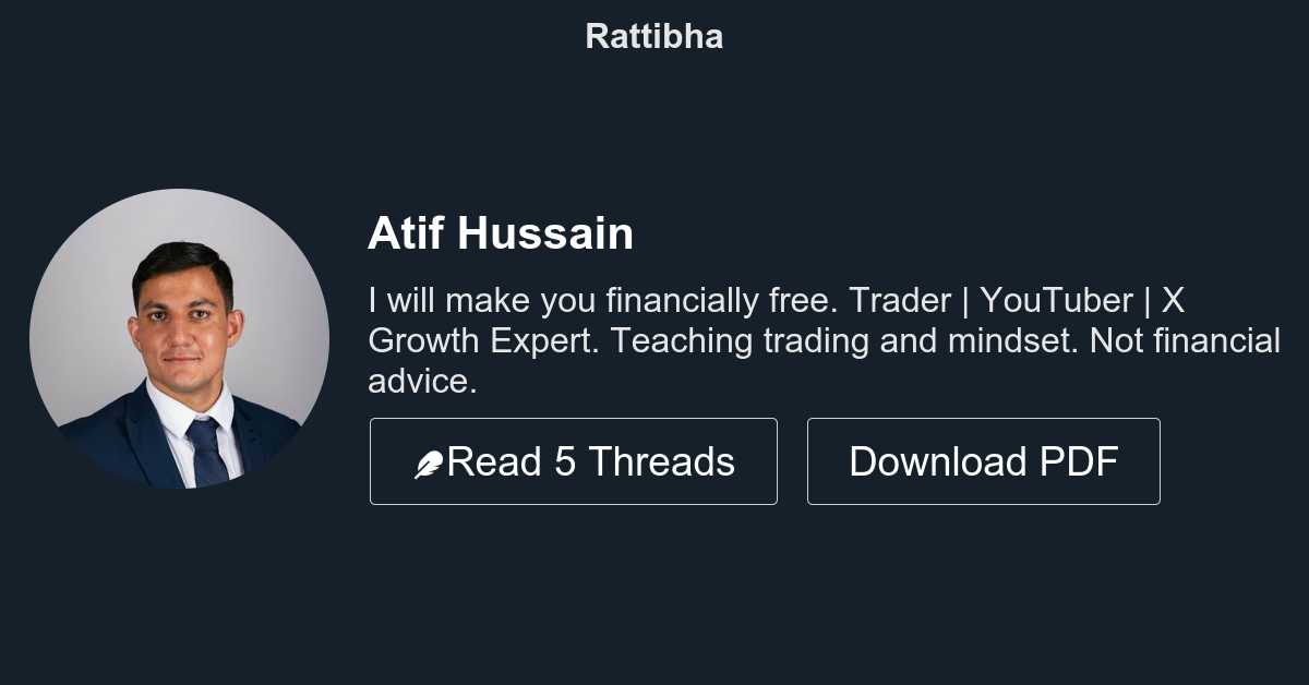 Threads from Atif Hussain - Rattibha