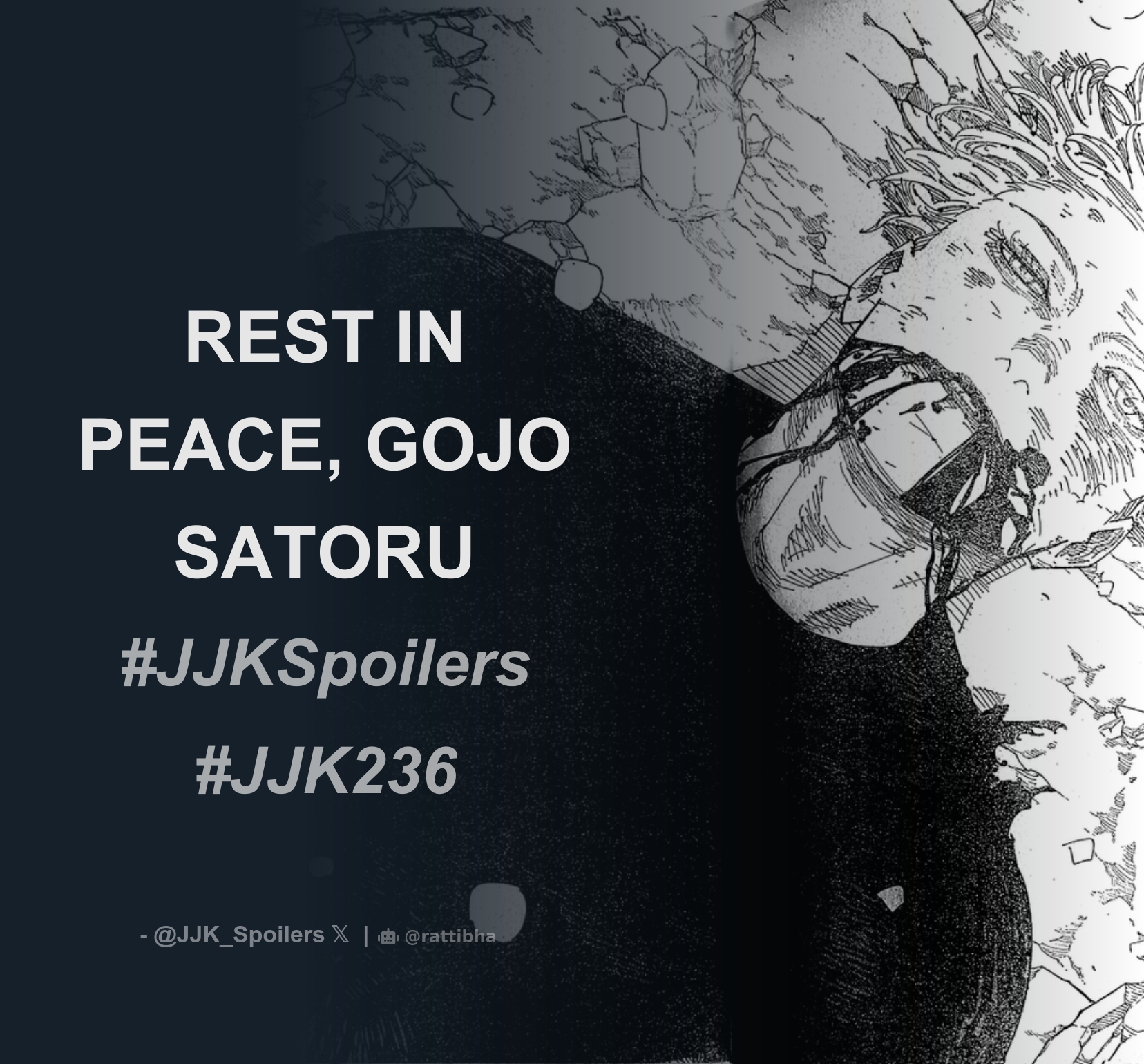 REST IN PEACE, GOJO SATORU #JJKSpoilers #JJK236 - Thread from JJK ...