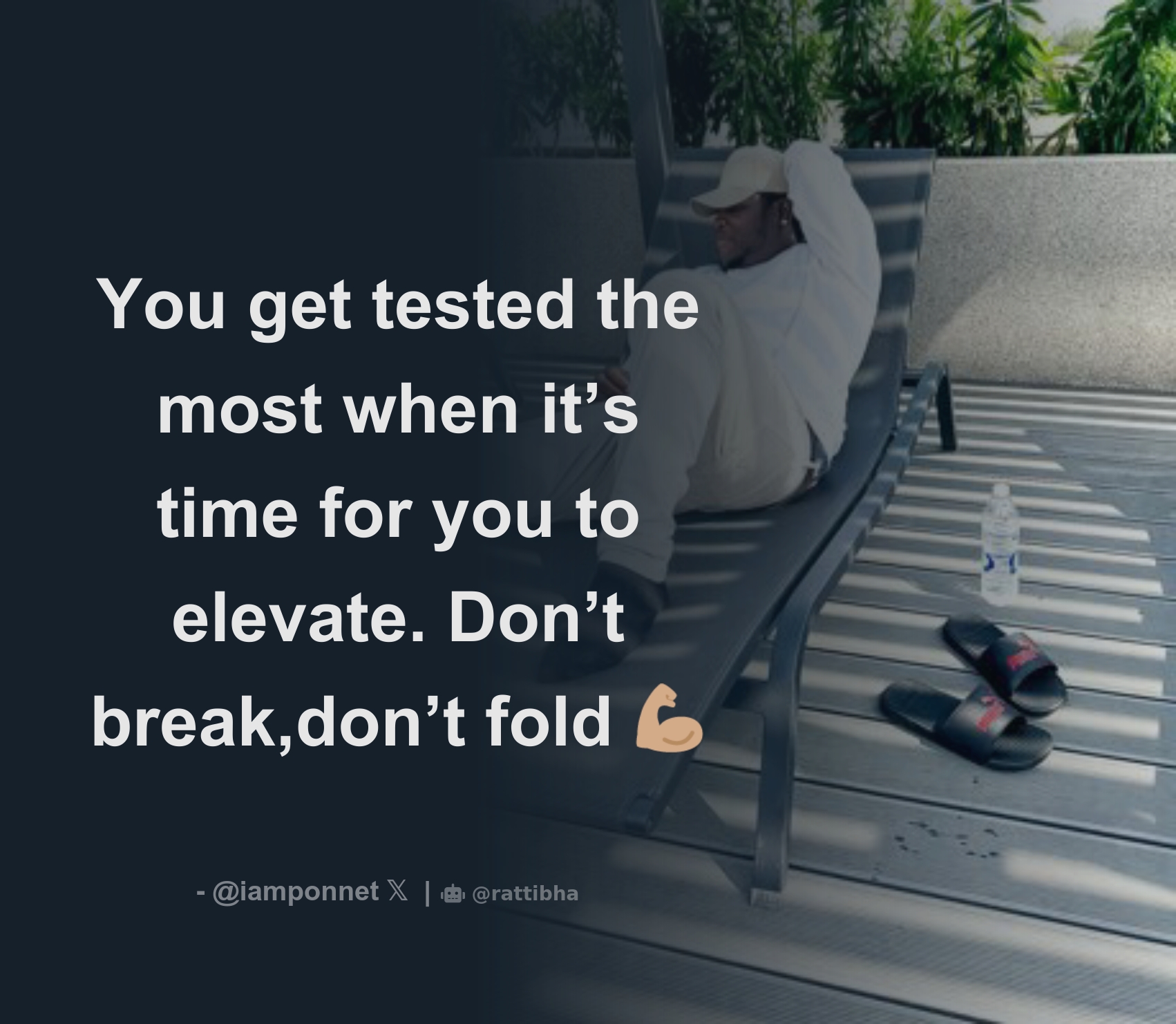 You get tested the most when it’s time for you to elevate. Don’t break ...